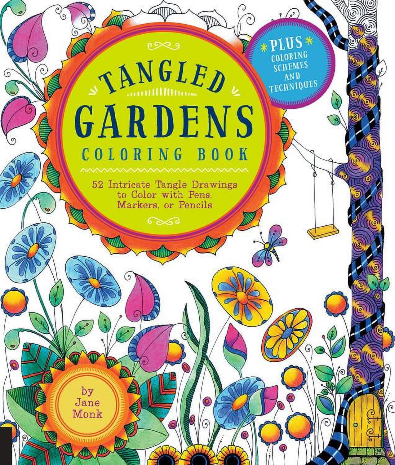 Tangled Color and Draw: Tangled Gardens Coloring Book: 52 Intricate ...