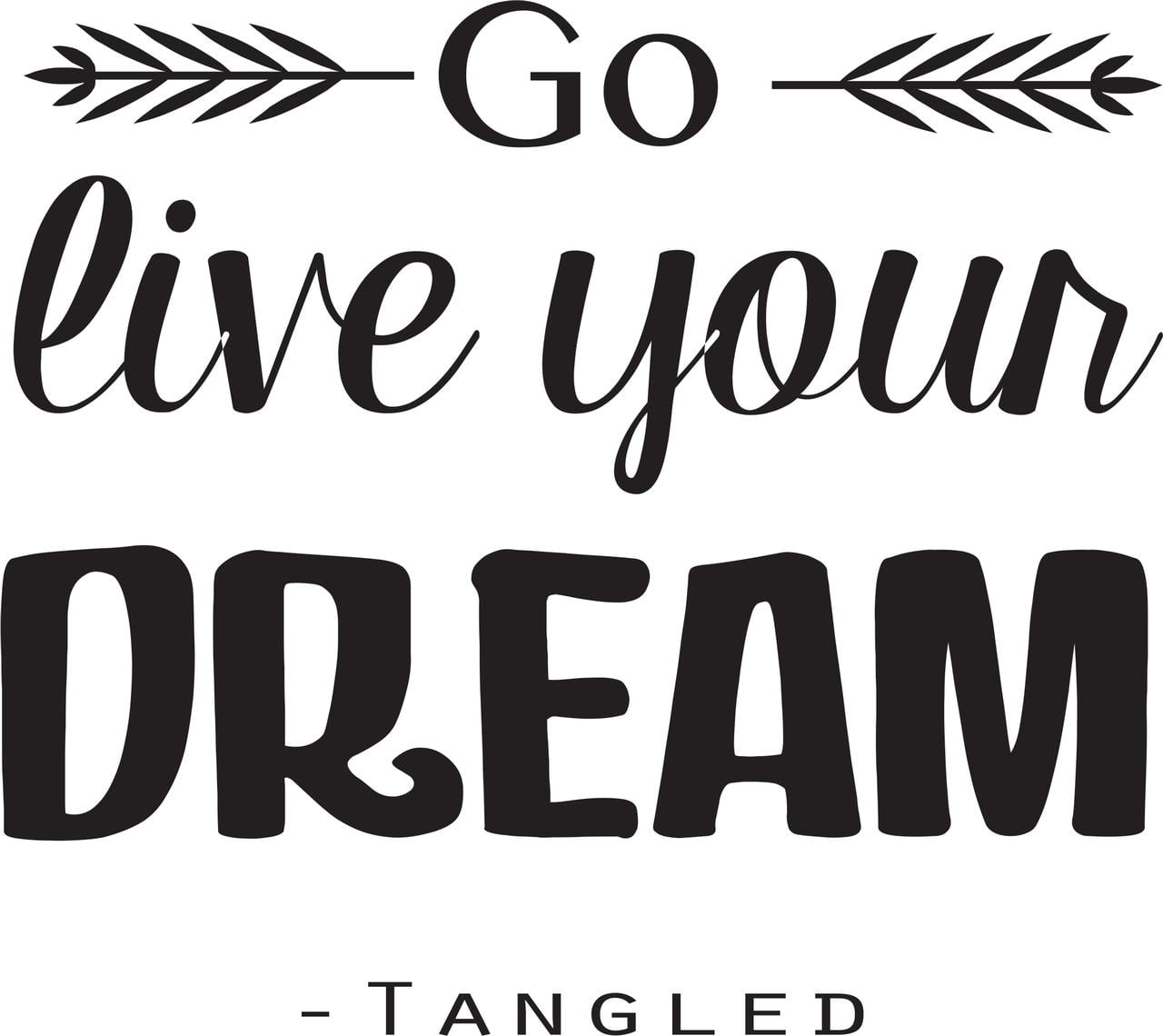Tangled Movie Wall Decoration - Vinyl Decal / Sticker Quote - 20"x10 ...