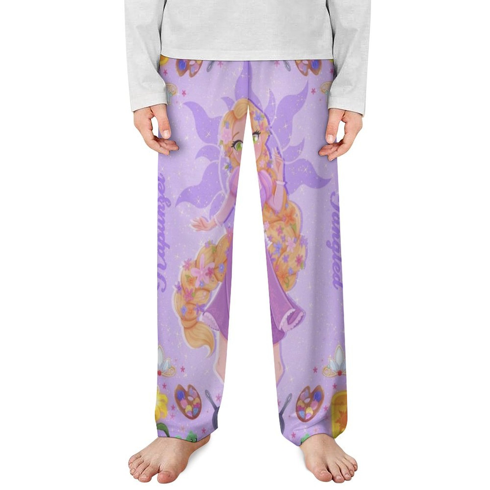 Tangled Rapunzel Pajama Pants for Gils Kids Cute Sleep Bottoms Tangled ...