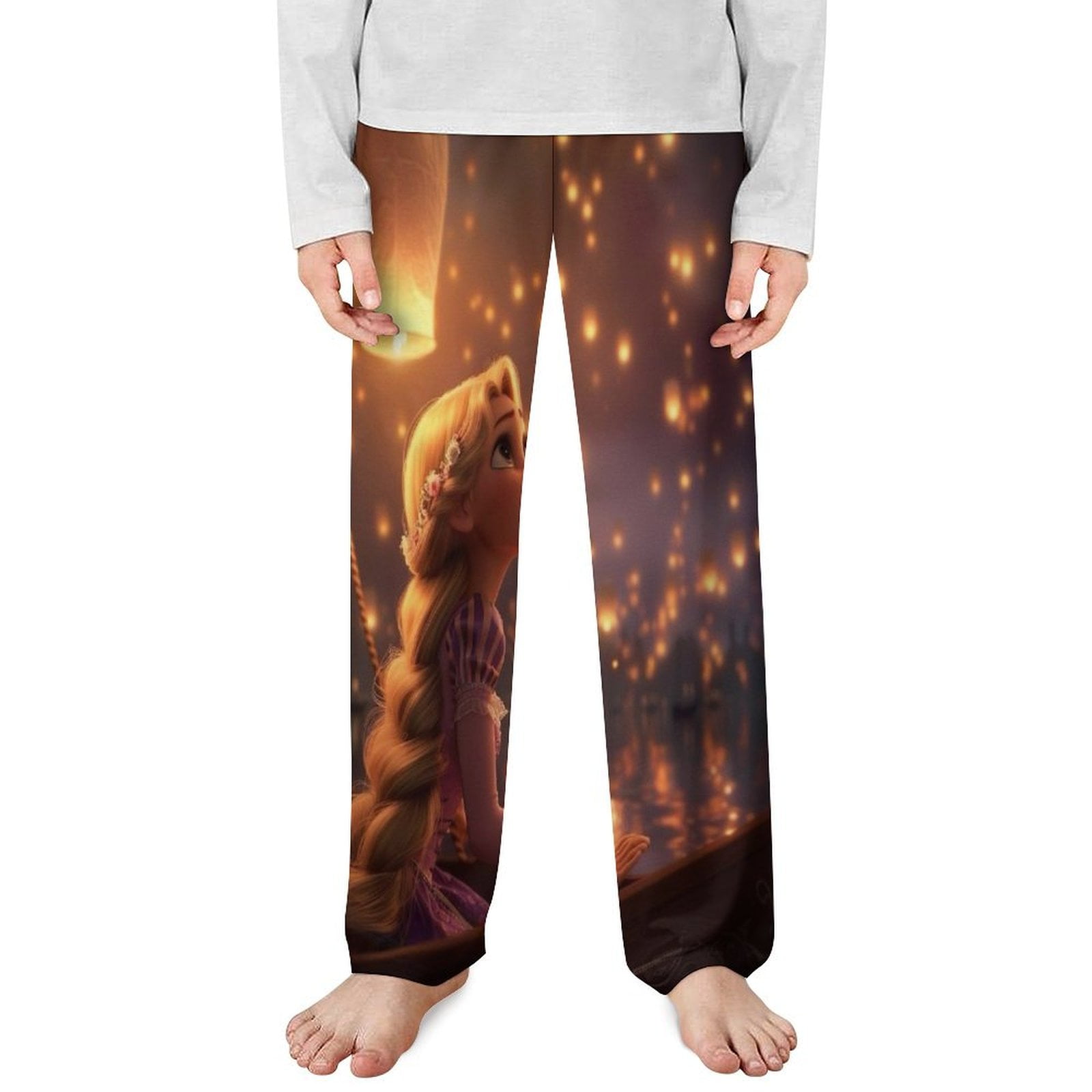 Tangled Rapunzel Pajama Pants for Gils Kids Cute Sleep Bottoms Tangled ...