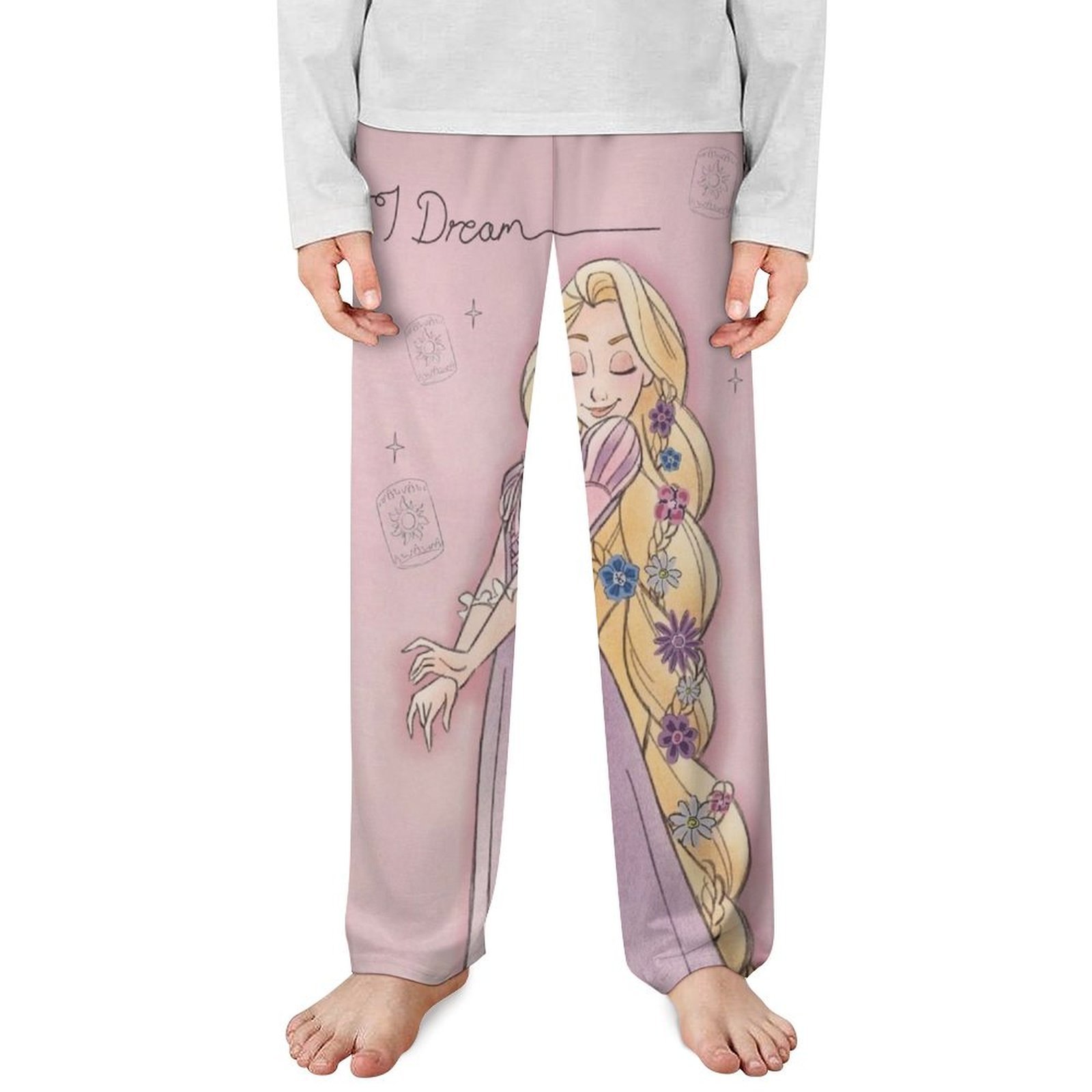 Tangled Rapunzel Pajama Pants for Gils Kids Cute Sleep Bottoms Tangled ...