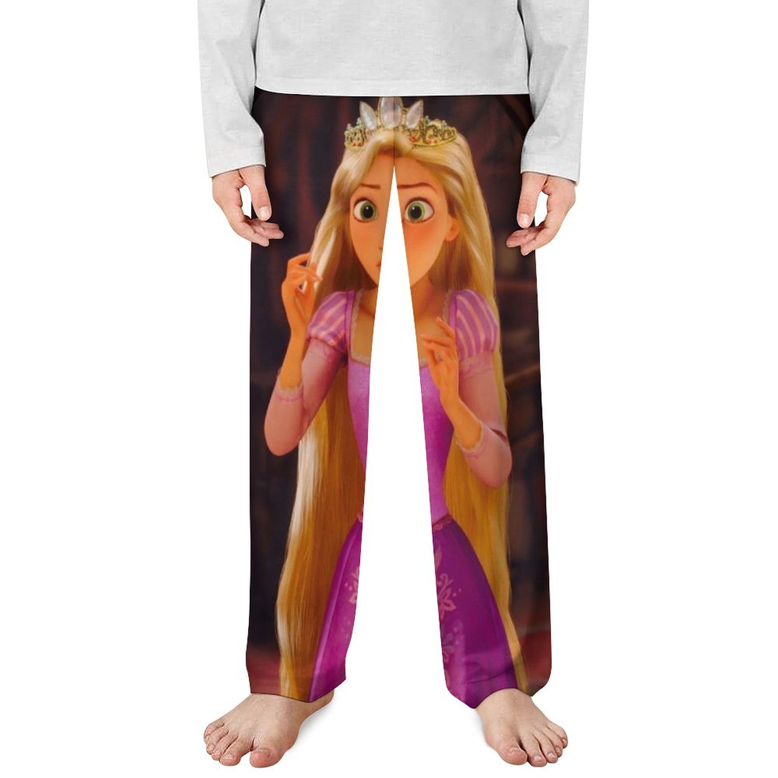 Tangled Rapunzel Pajama Pants for Gils Kids Cute Sleep Bottoms Tangled ...
