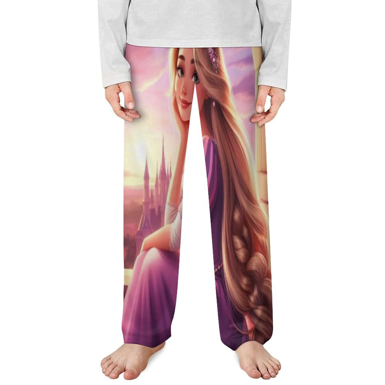 Tangled Rapunzel Pajama Pants for Gils Kids Cute Sleep Bottoms Tangled ...