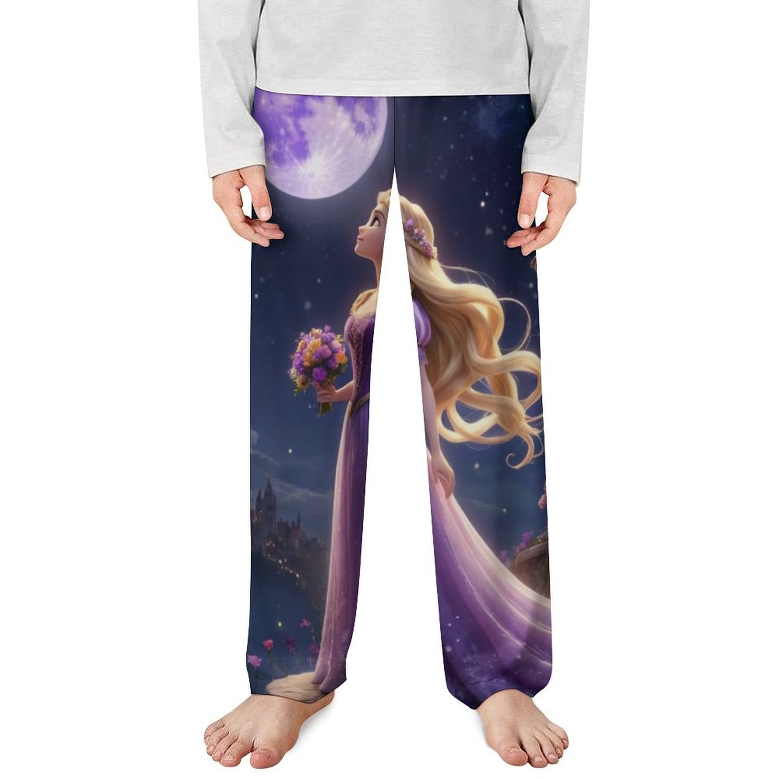 Tangled Rapunzel Pajama Pants for Gils Kids Cute Sleep Bottoms Tangled ...