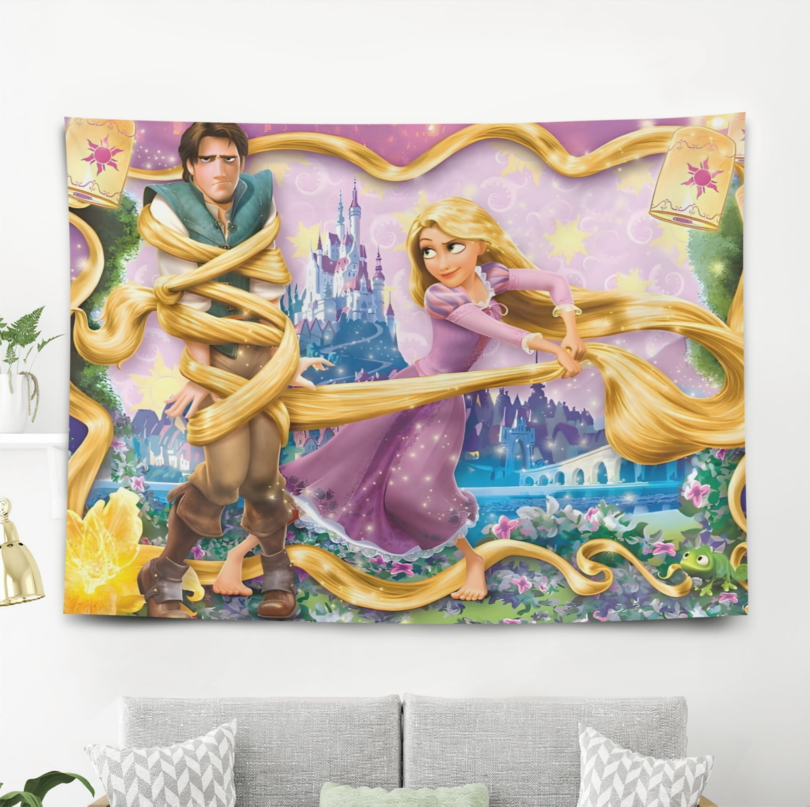 Tangled Rapunzel Princess-Theme Anti-pilling Tapestry Gift Wall Hanging ...