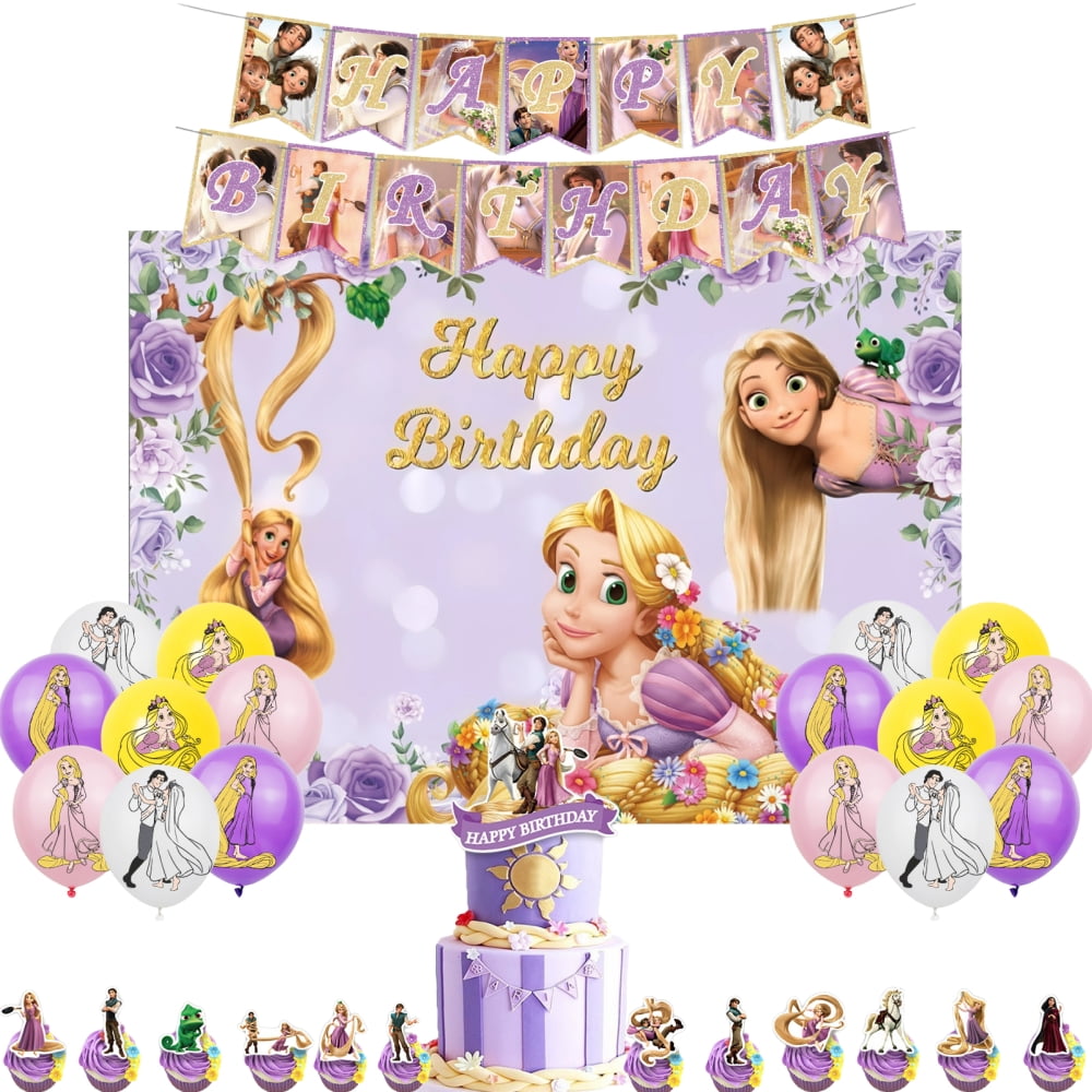 Tangled Theme Cartoon style Birthday Decoration Kits，Party Supplies ...