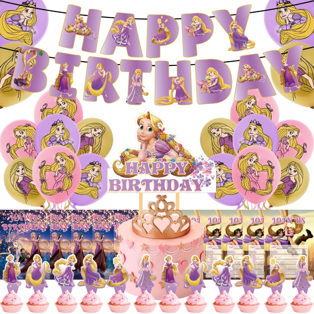 Tangled Theme Cartoon style Birthday Decoration Kits，Party Supplies ...