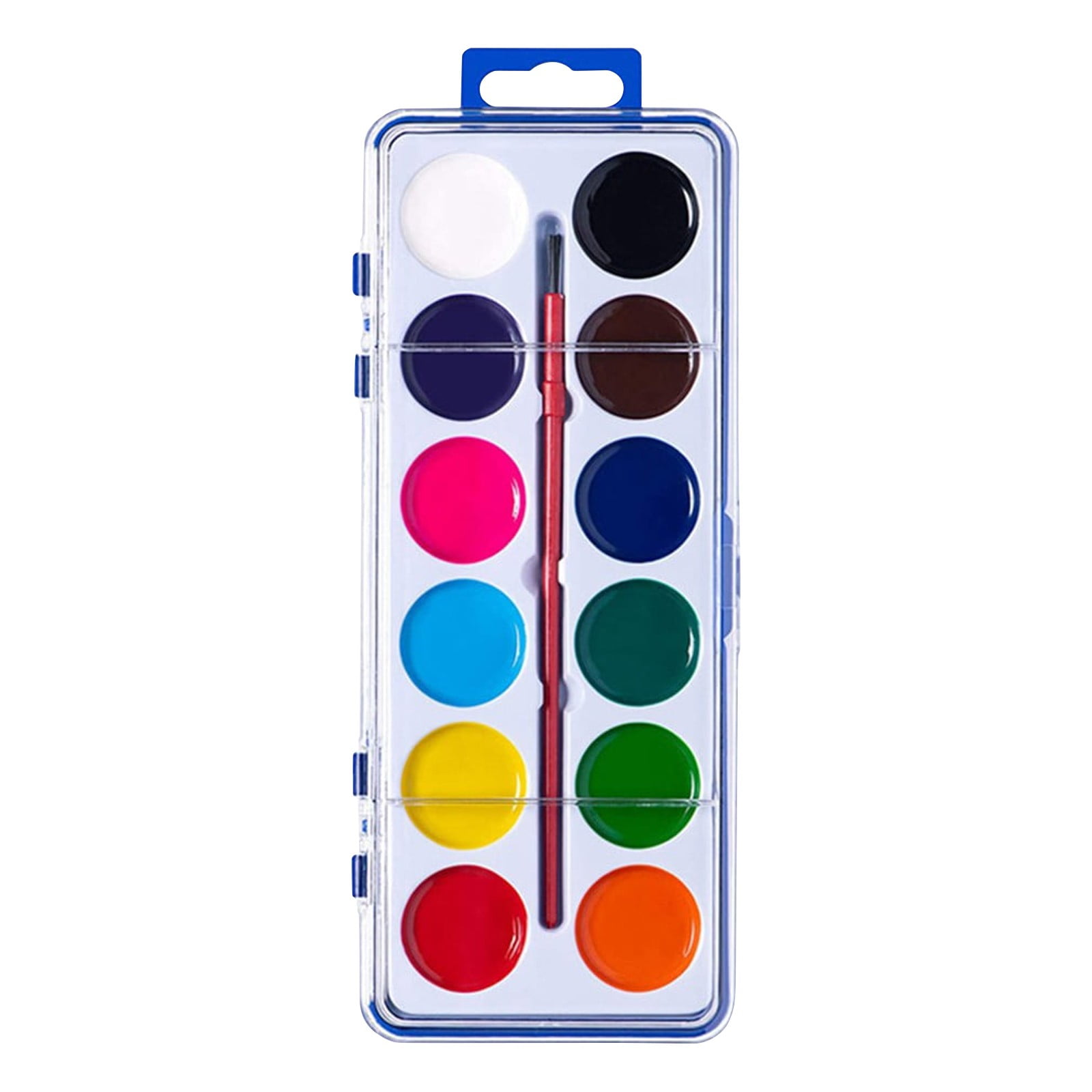 Tanglewen 12 Washable Bright Colors With Paintbrush.Watercolors Paint ...