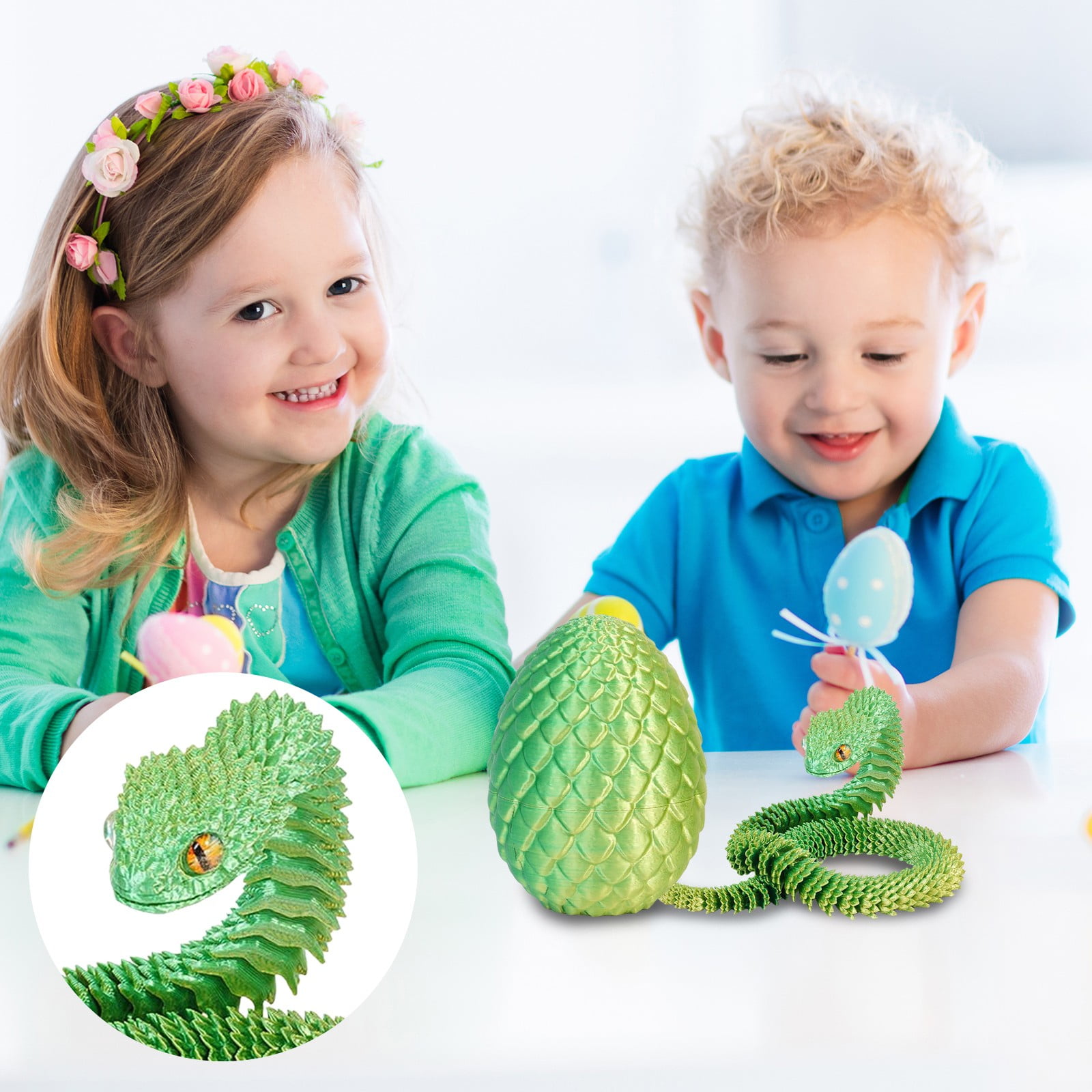 Tanglewen 3d Printed Snake Egg with Snake Inside Like Movable Snake ...