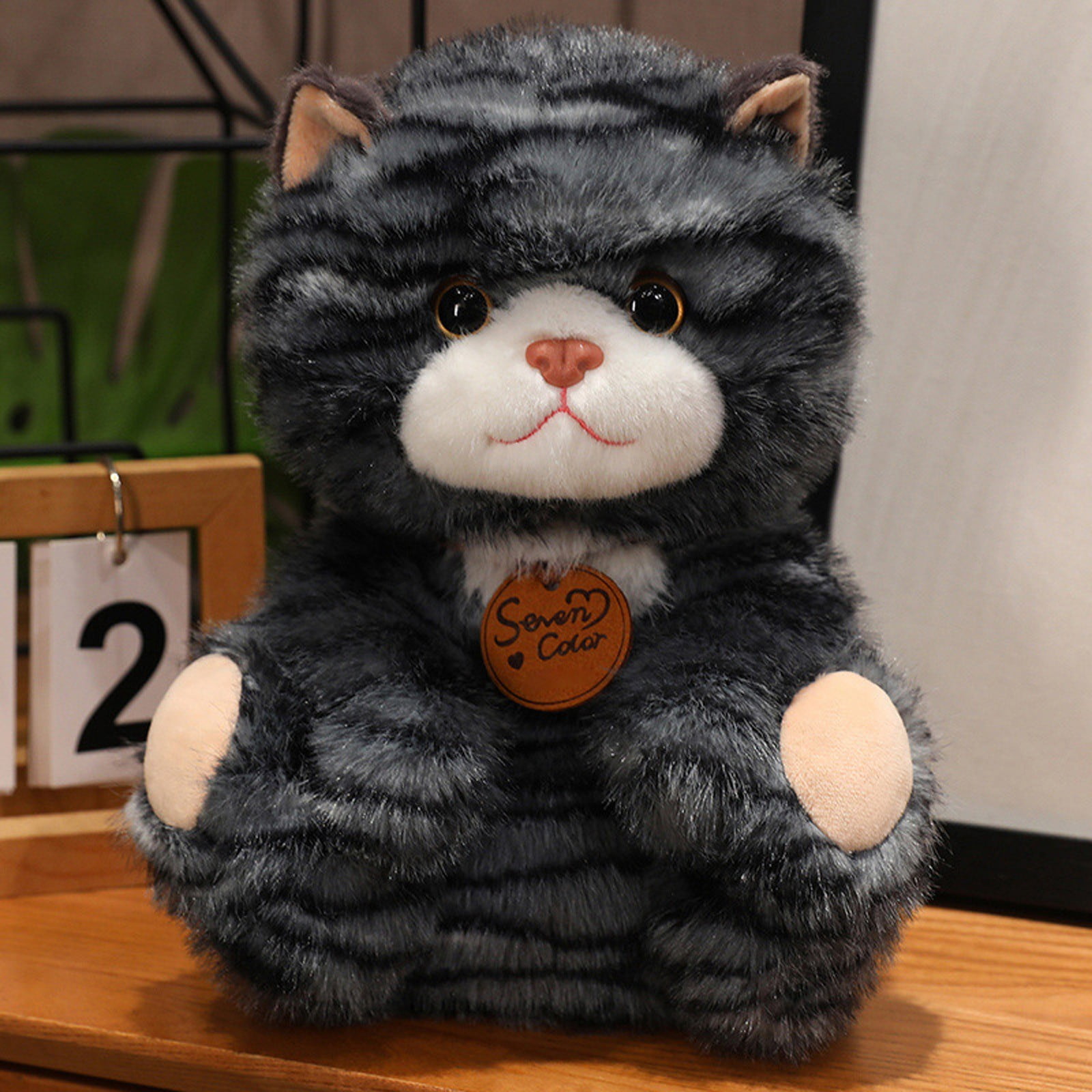 Tanglewen® Adorable Tabby Cat Stuffed Animal - Lifelike Detail ...