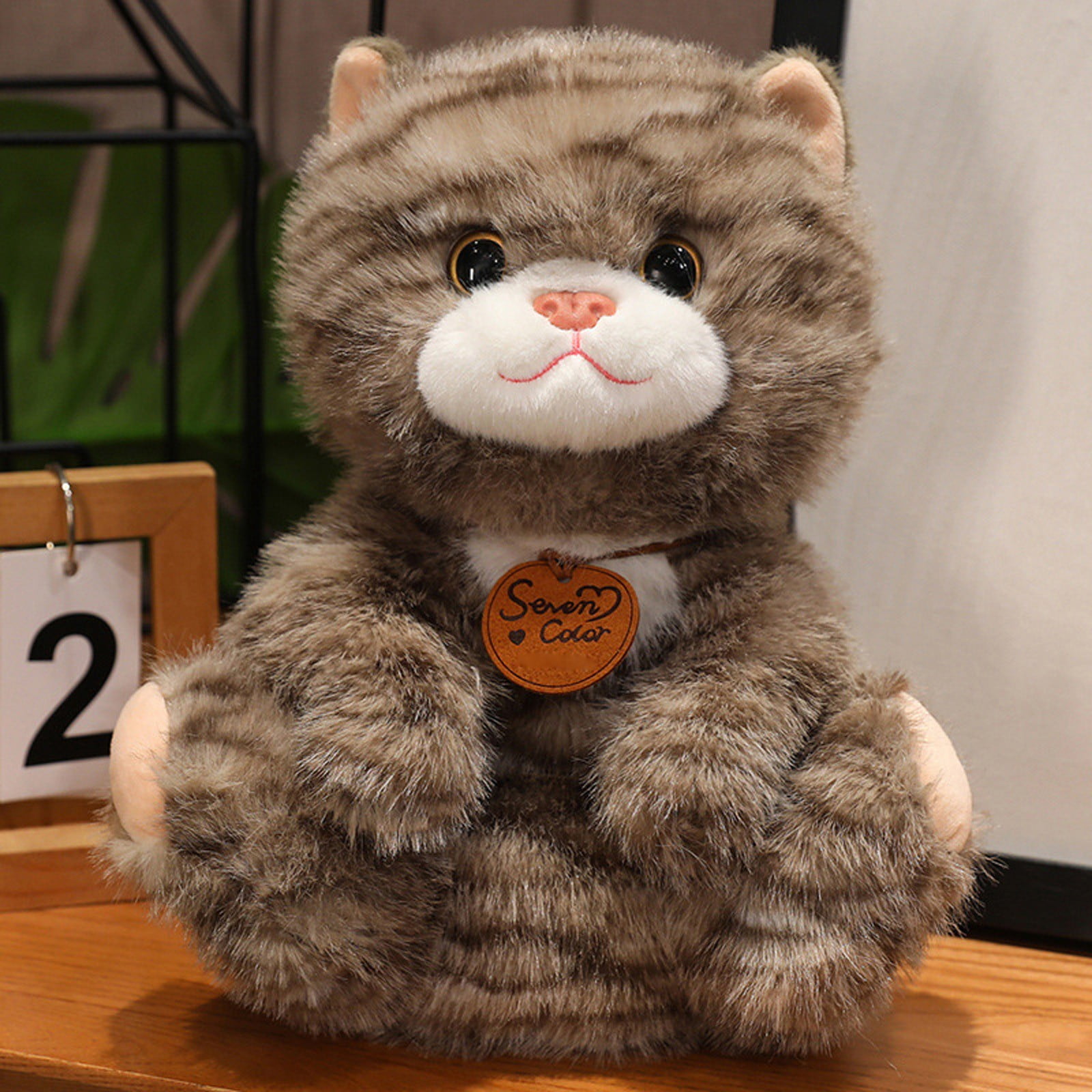 Tanglewen® Adorable Tabby Cat Stuffed Animal - Lifelike Detail ...