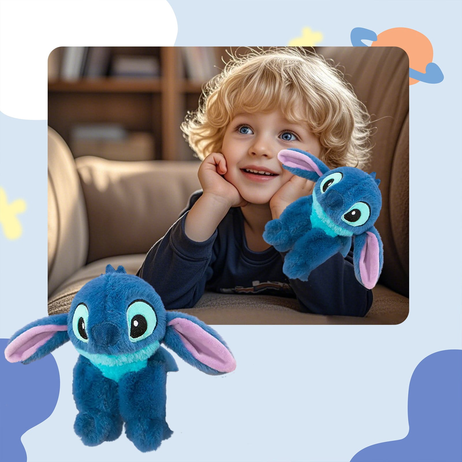 Tanglewen® Cute Plush Stitch Pop-It Ring,Interactive Arm Toy,Soft and ...