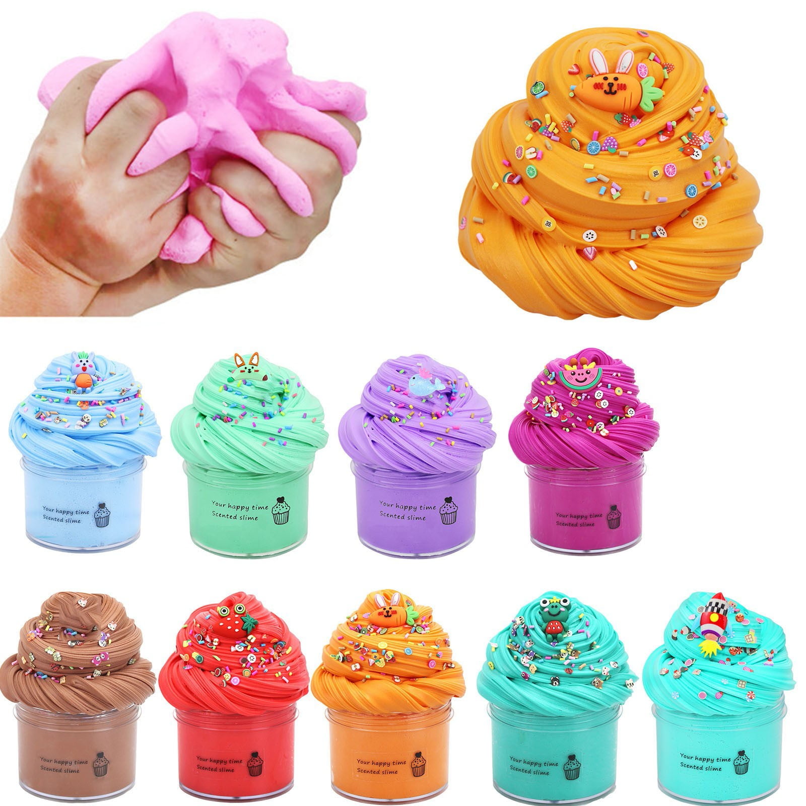 Tanglewen Fluffy Slime, Butter Slime Kit with Scented DIY Slime for ...