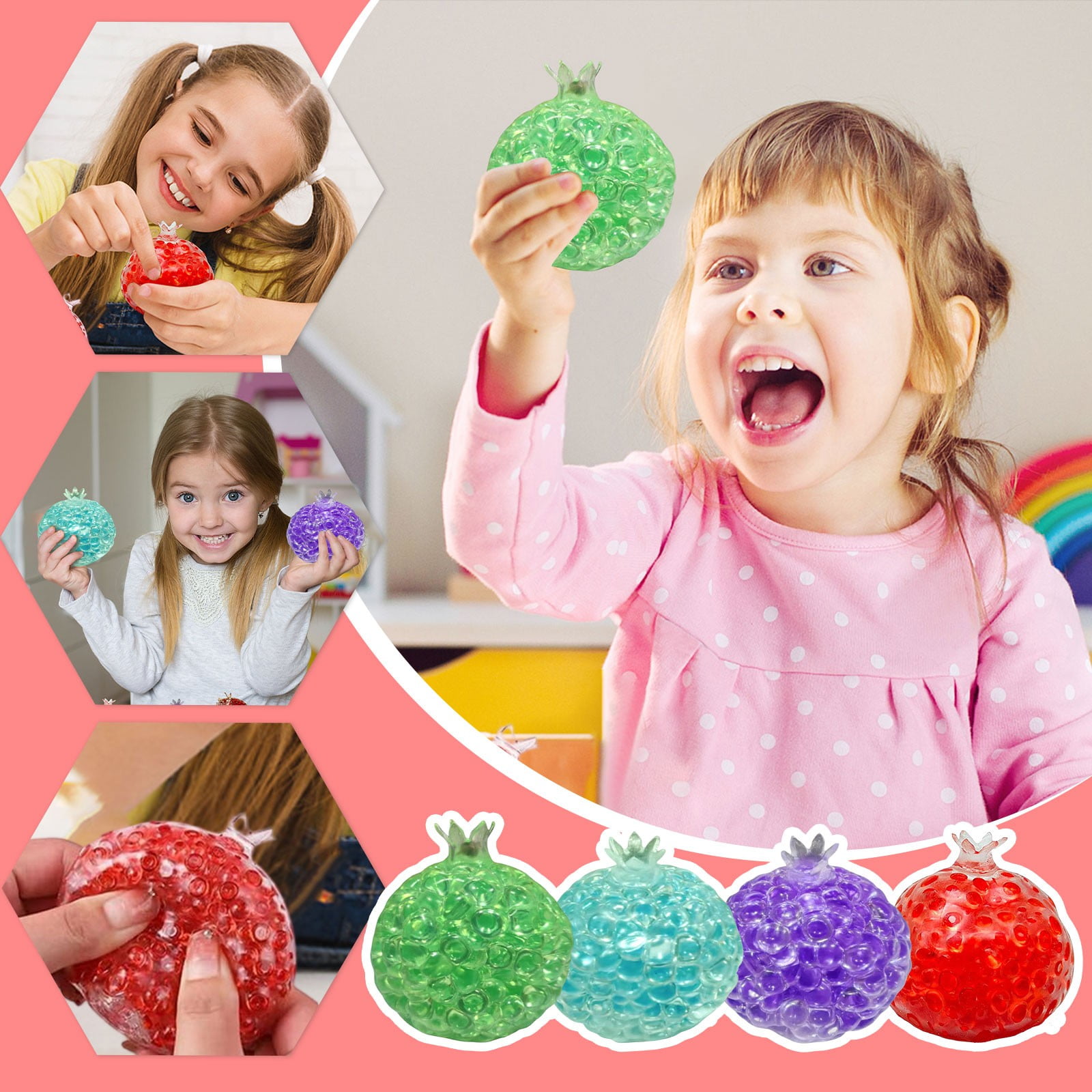 Tanglewen Handmade Stressball,Pomegranate Stressball,Shapeable Vacuum ...