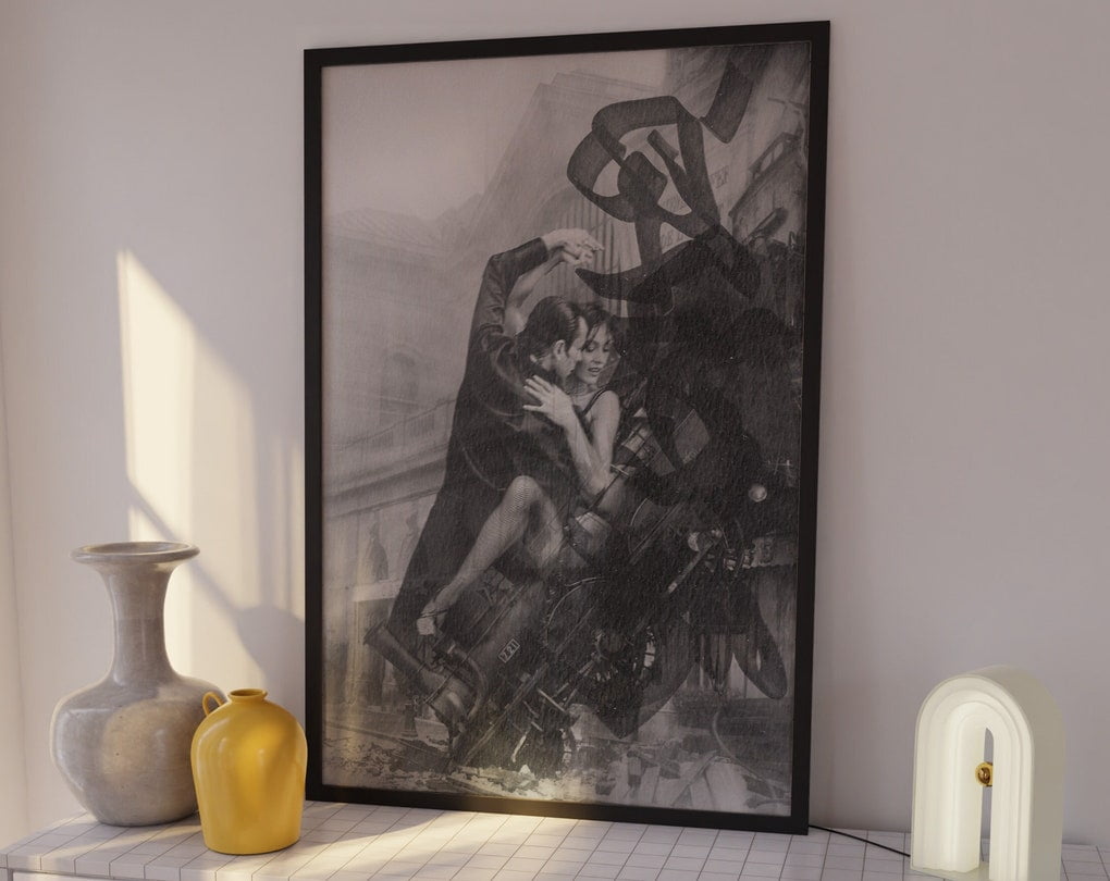Tango Art Print, Tango Dancers Poster, Aesthetic Room Decor Art Print ...
