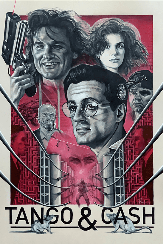 Tango & Cash (1989) 24x36 Movie Poster Action Comedy Stallone Russell ...