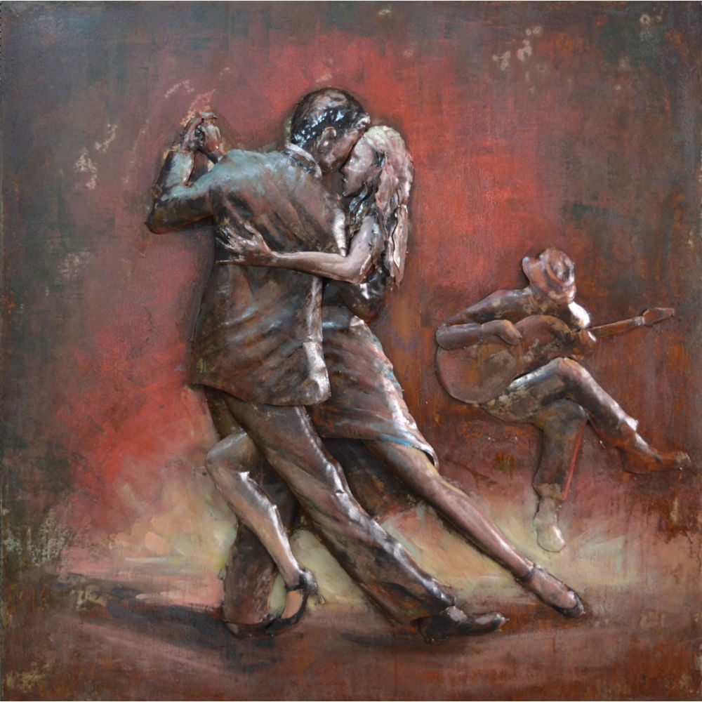 Tango Dancing Couple Wall Decor in Iron by Urban Port - Walmart.com