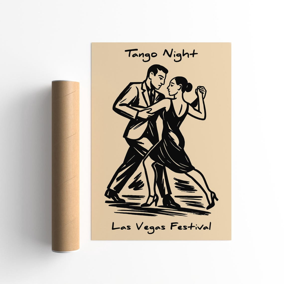 Tango Night Dance Las Vegas Tango Festival, Unframed Canvas 24x36in ...