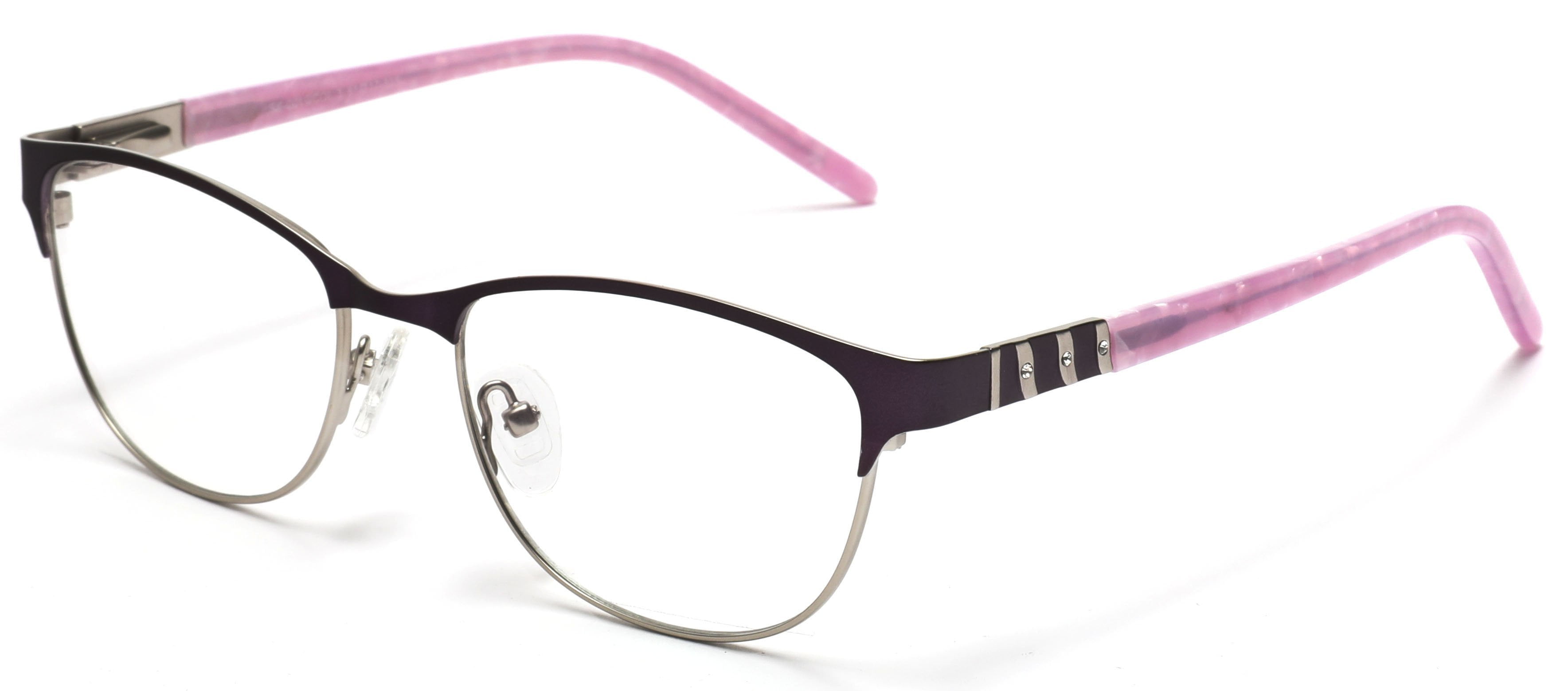 Tango Optics Browline Metal Eyeglasses Frame Luxe RX Stainless Steel ...