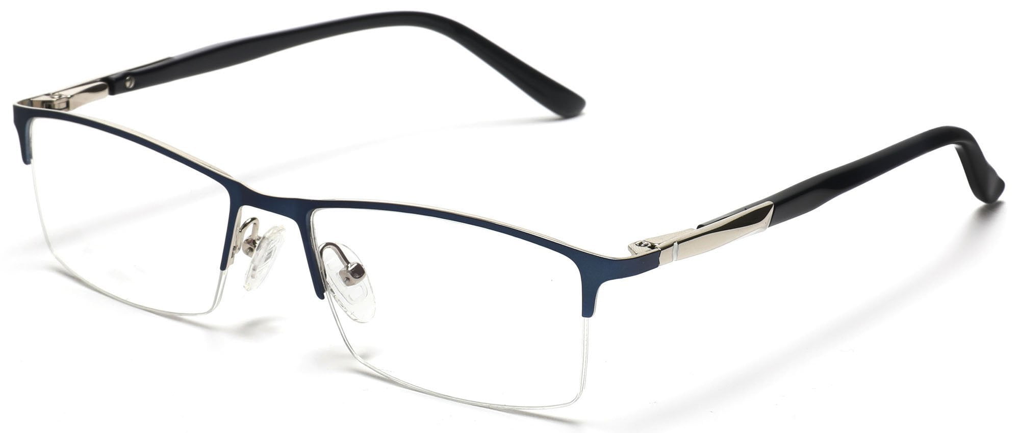Tango Optics Rectangle Metal Eyeglasses Frame Luxe RX Stainless Steel ...