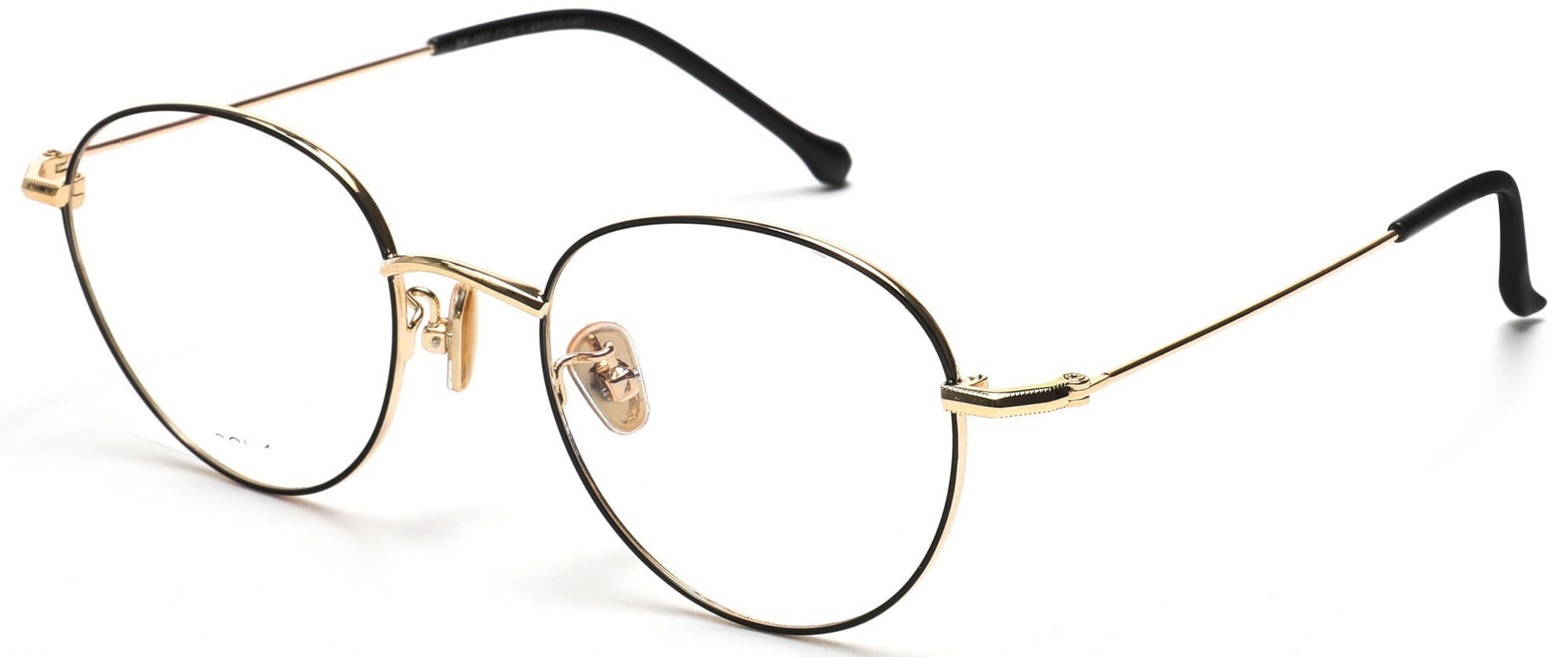 Tango Optics Round Metal Eyeglasses Frame Luxe RX Stainless Barbara ...