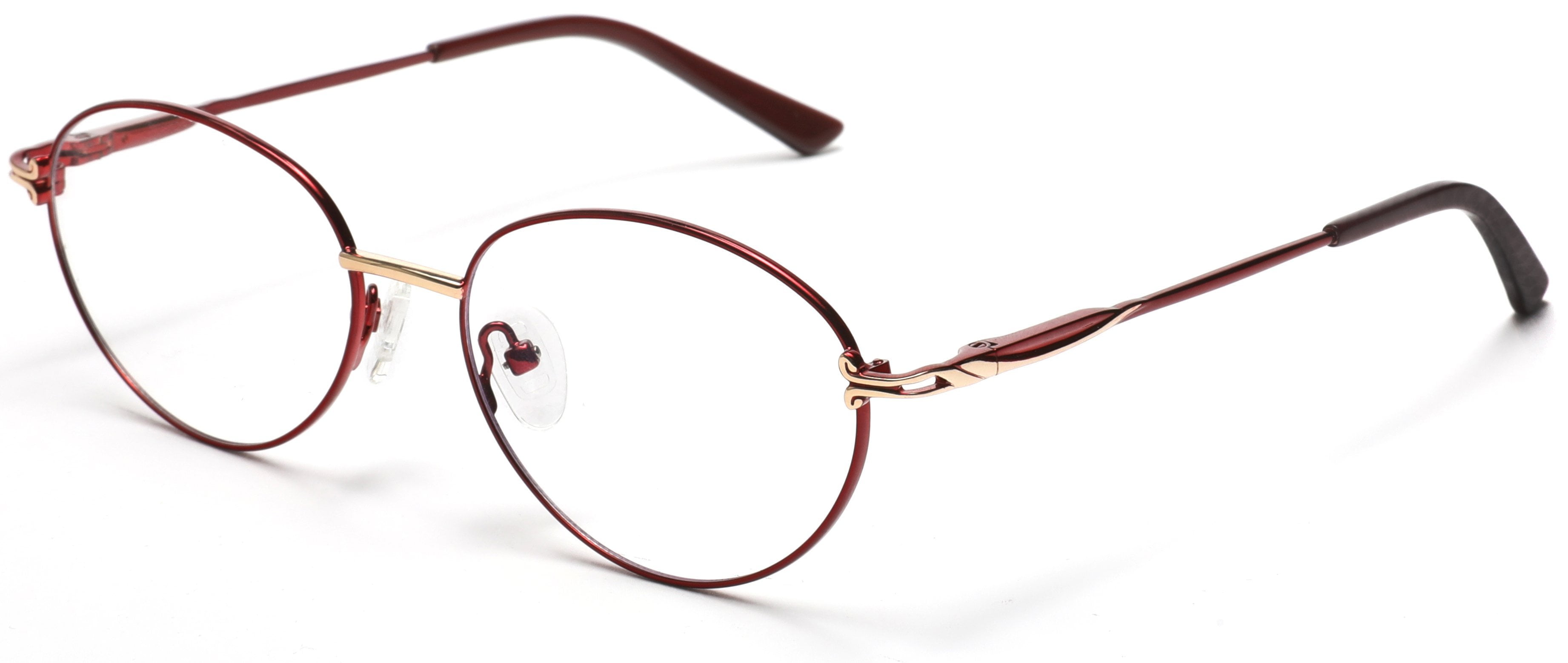 Tango Optics Round Metal Eyeglasses Frame Luxe Reading Stainless Steel ...