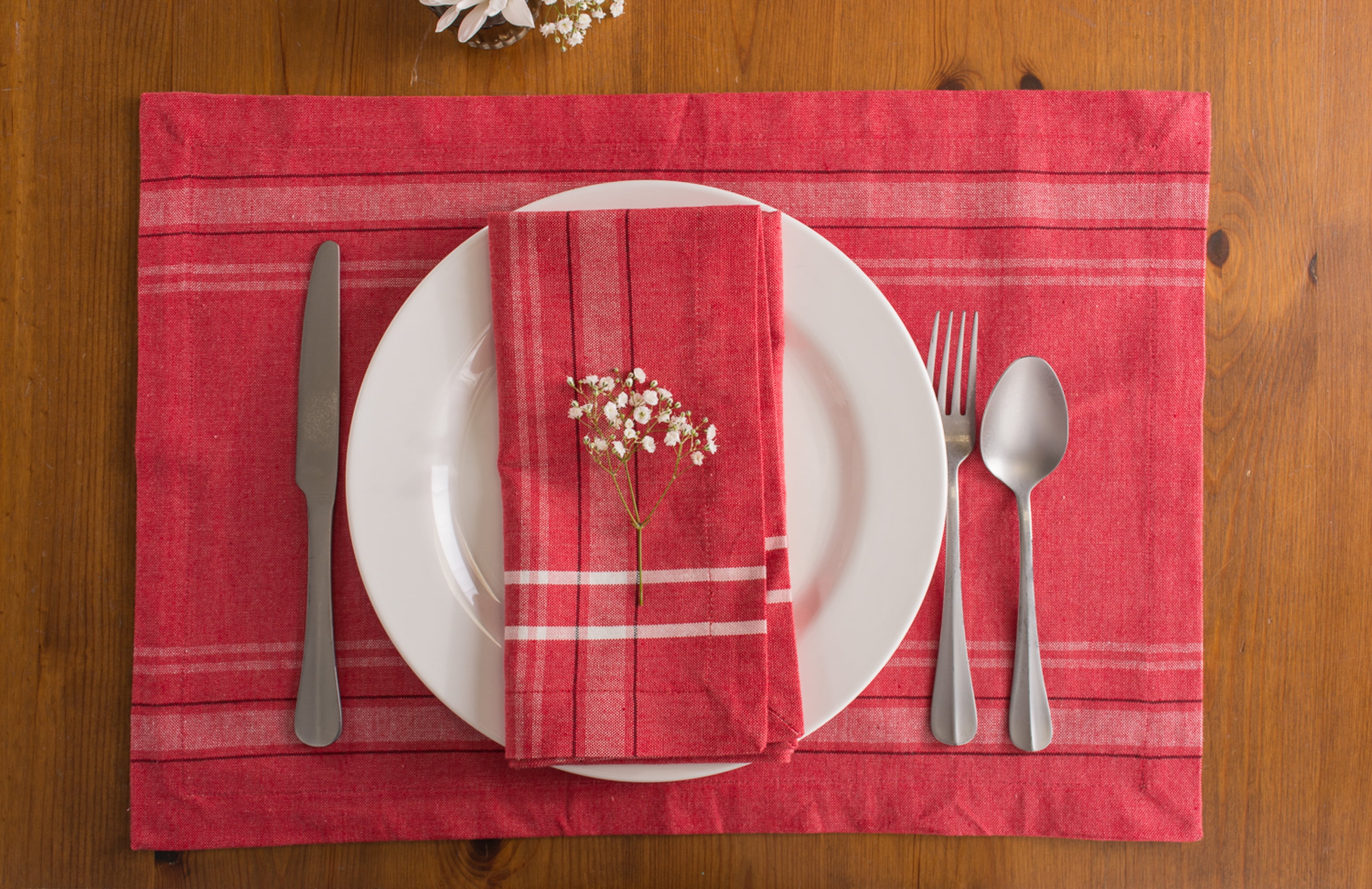 Tango Red French Chambray Napkin (Set of 6) - Walmart.com