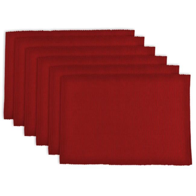 Tango Red Ribbed Placemat Set of 6 - Walmart.com