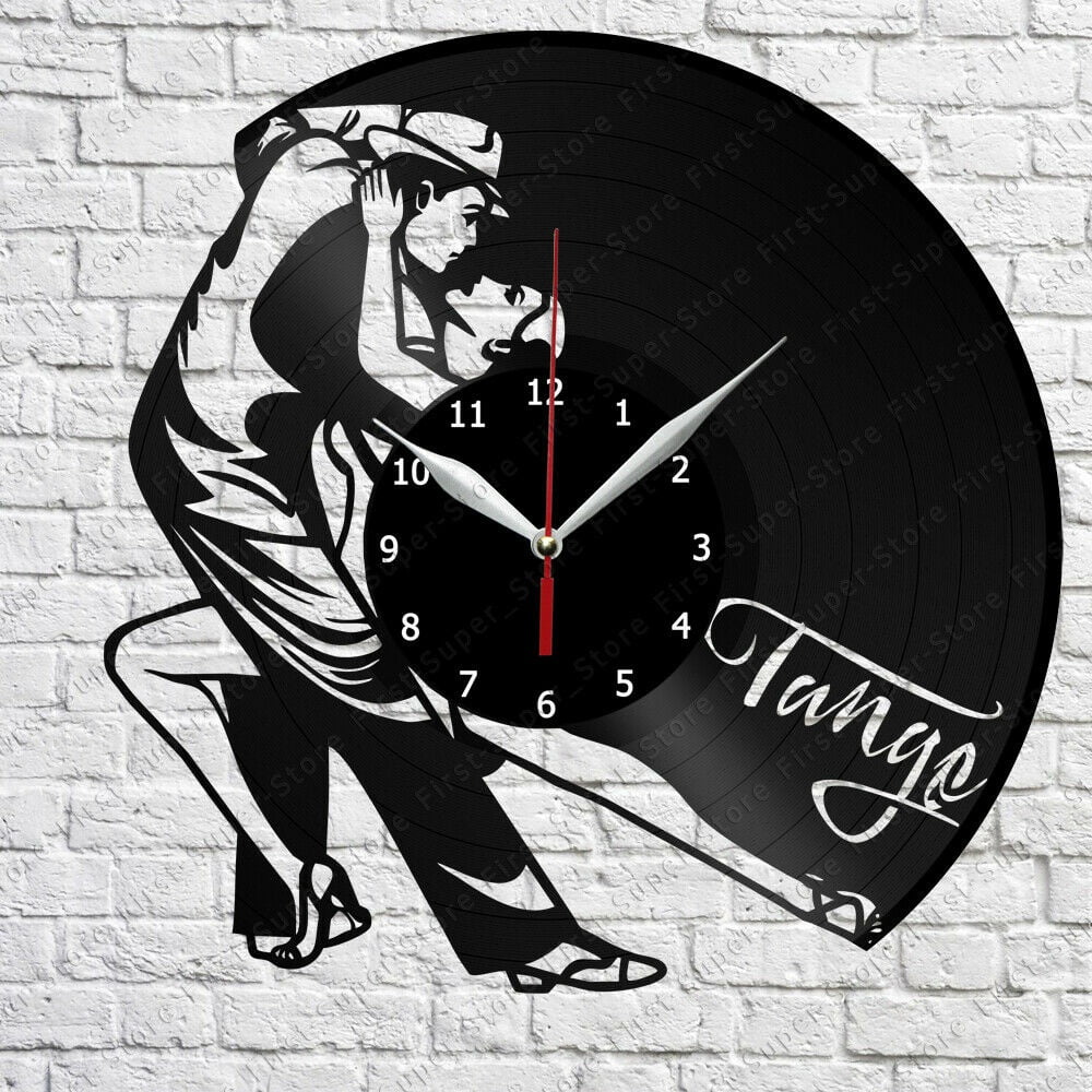 Tango Vinyl Record Wall Clock Home Fan Art Decor Vintage Wall Art ...