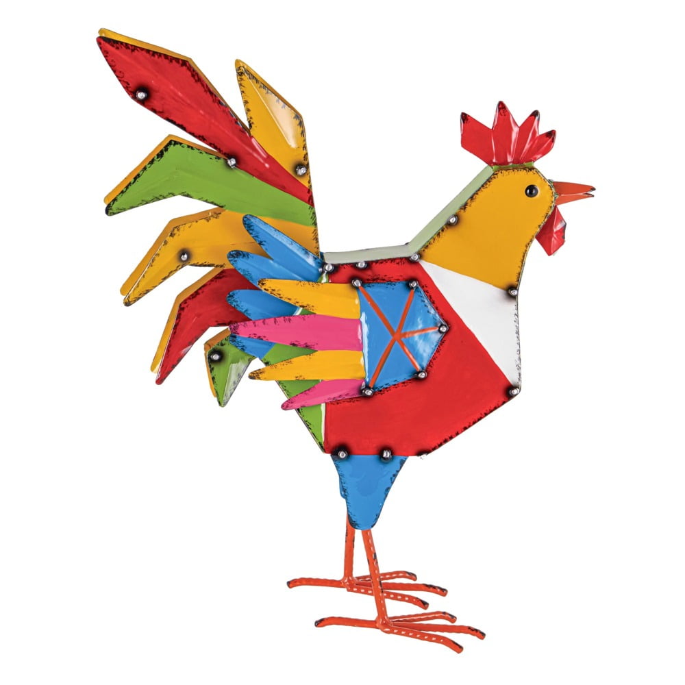 Tangram Metal Rooster Garden Statuary - Walmart.com