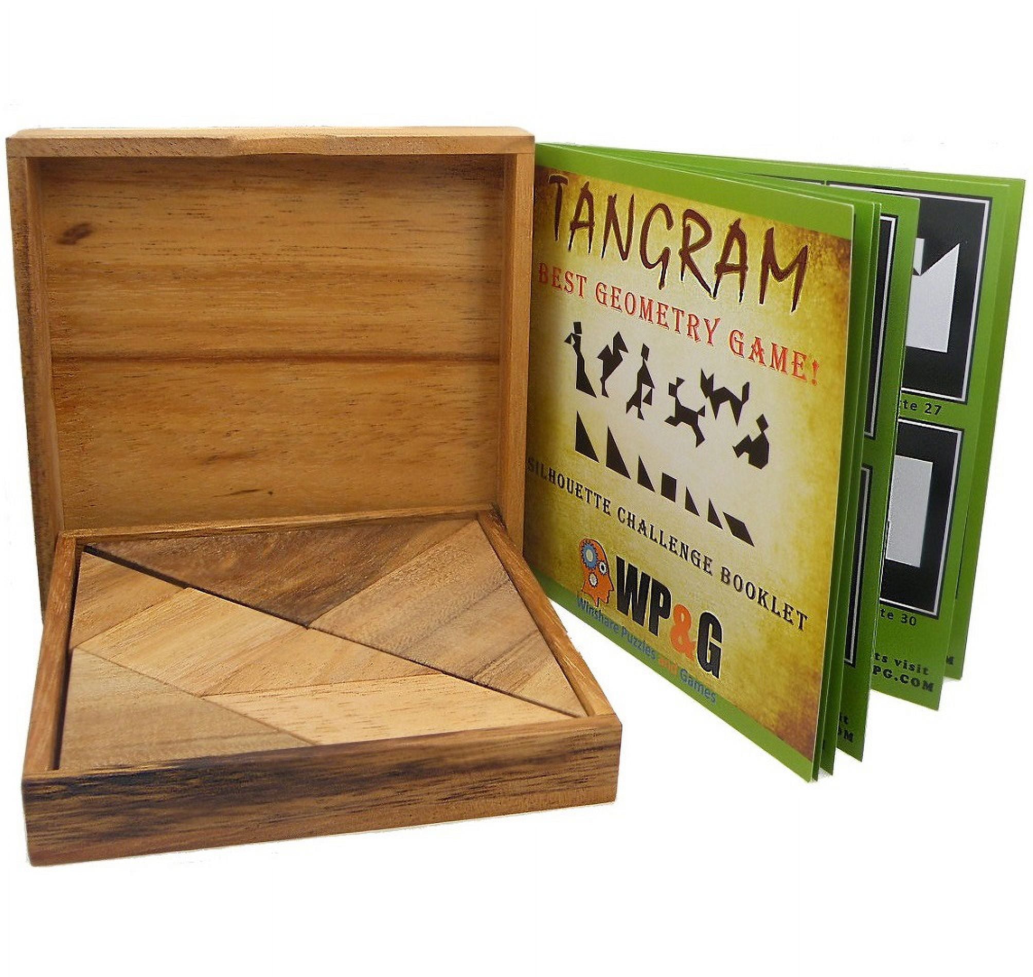 Tangram - Wooden Brain Teaser Puzzle - Walmart.com