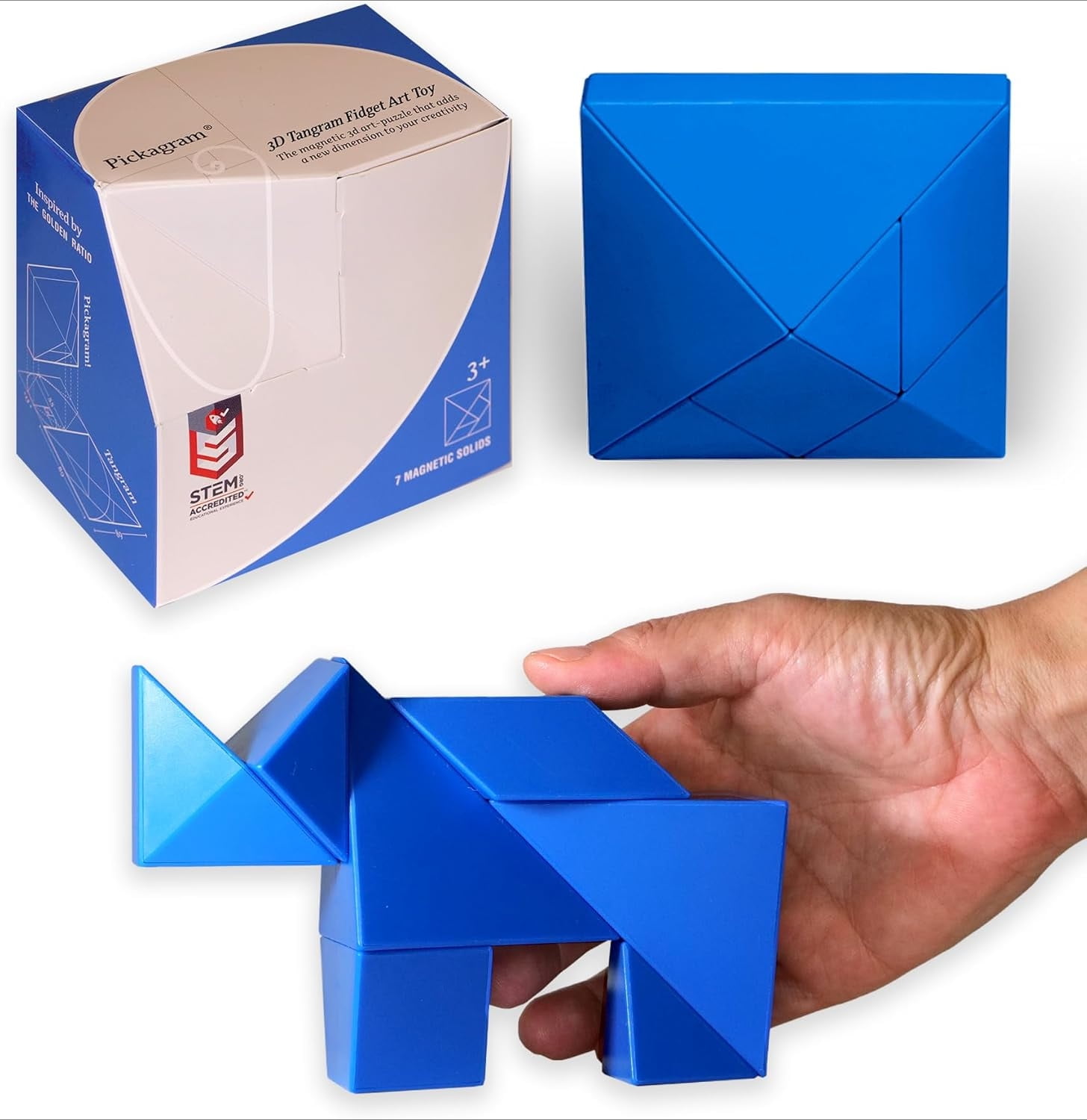 Tangrams for Kids Ages 8-12 & Adults 3D Magnetic Tangram Fidget Puzzle ...