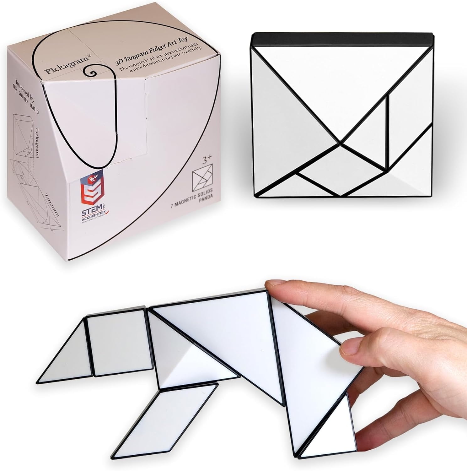 Tangrams for Kids Ages 8-12 & Adults 3D Magnetic Tangram Fidget Puzzle ...