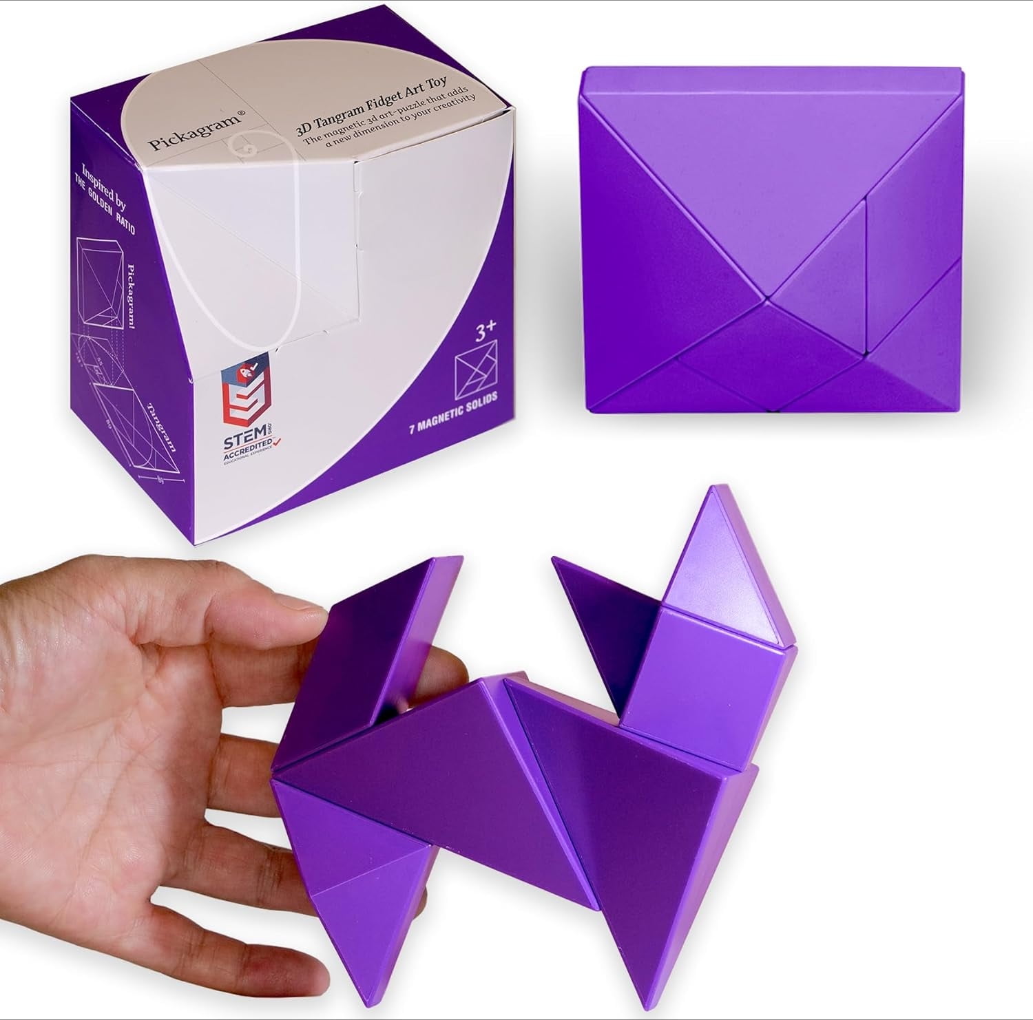 Tangrams for Kids Ages 8-12 & Adults 3D Magnetic Tangram Fidget Puzzle ...