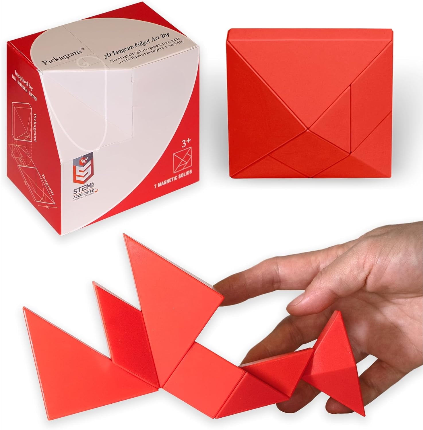 Tangrams for Kids Ages 8-12 & Adults 3D Magnetic Tangram Fidget Puzzle ...