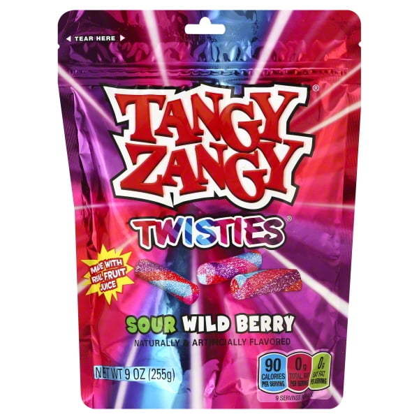 Tangy Zangy Twisties Sour Wild Berry Candy, 9 oz - Walmart.com
