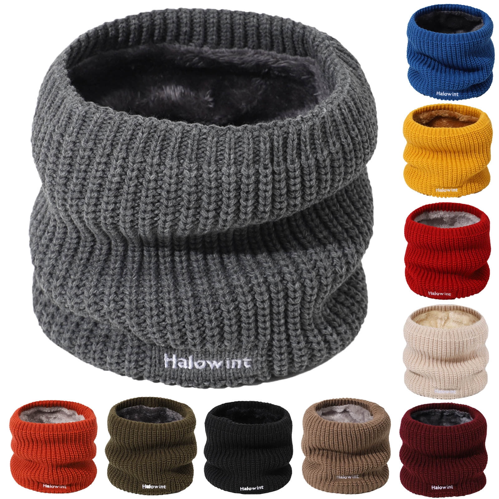 Tanhomme 2Pack Winter Neck Gaiters For Men & Women, Fleece Neck Gaiter ...