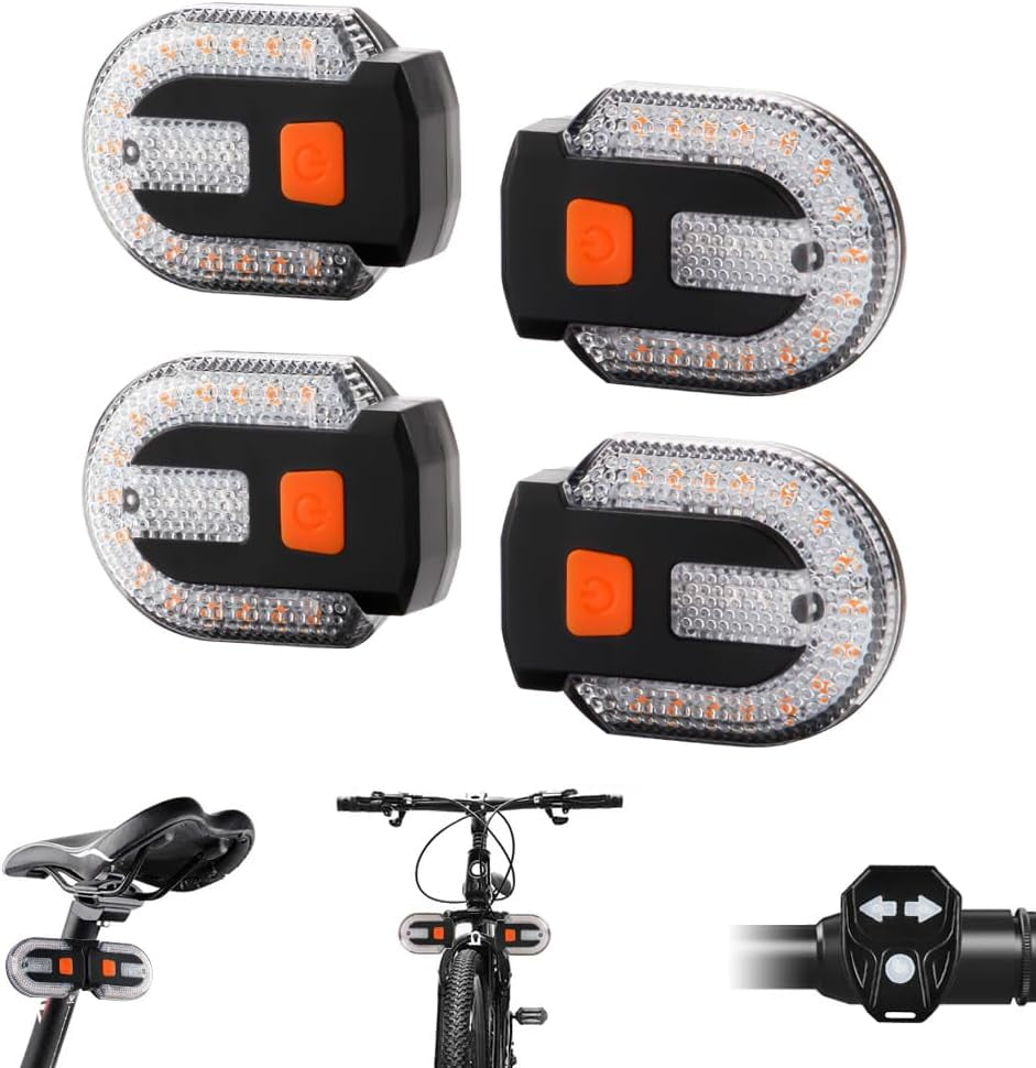 Tanhomme Bike Turn Signals,Bright Bike Turn Signals Front Back ...