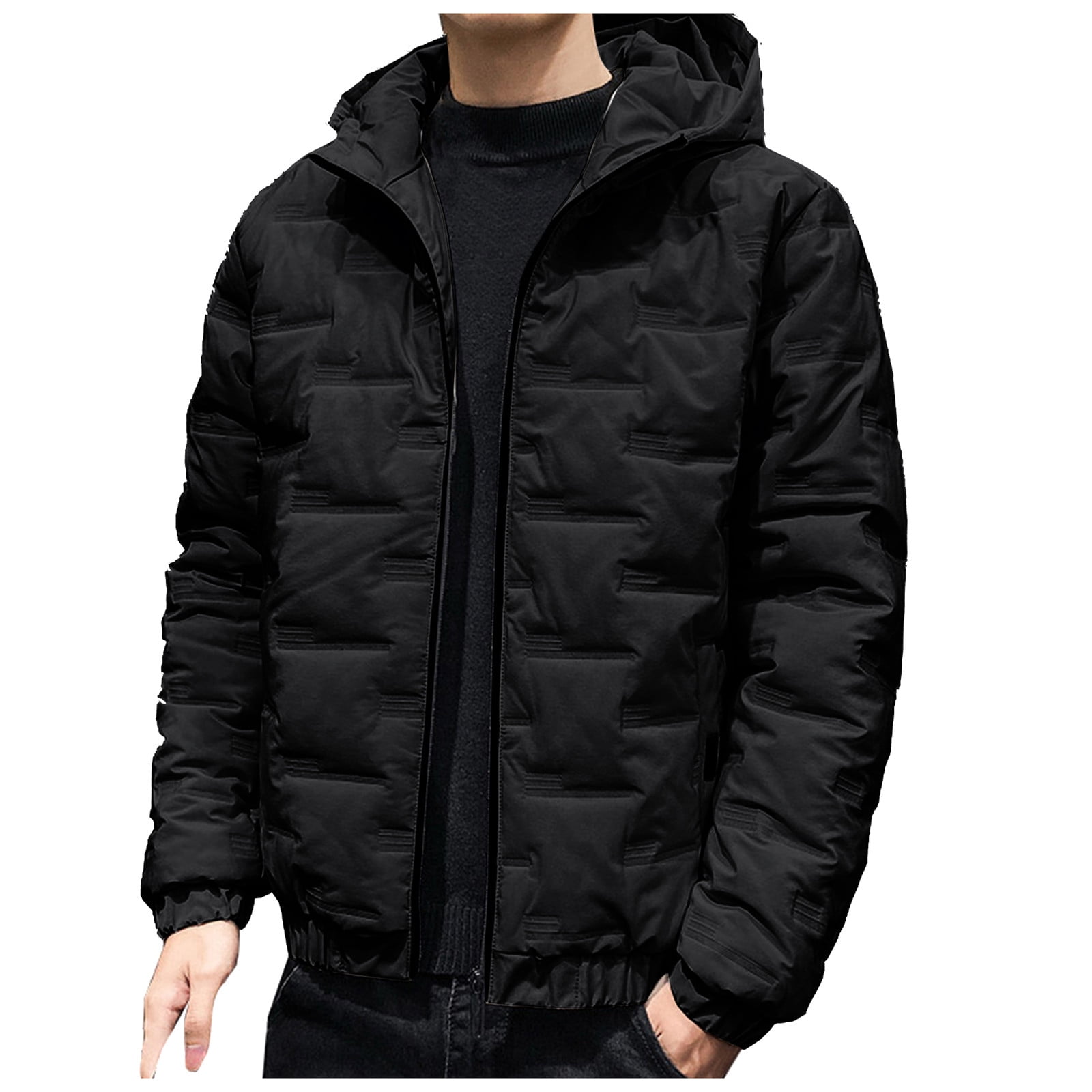 Tanhomme Men's Lightweight Softshell Jacket Fleece Lined Hooded Winter ...