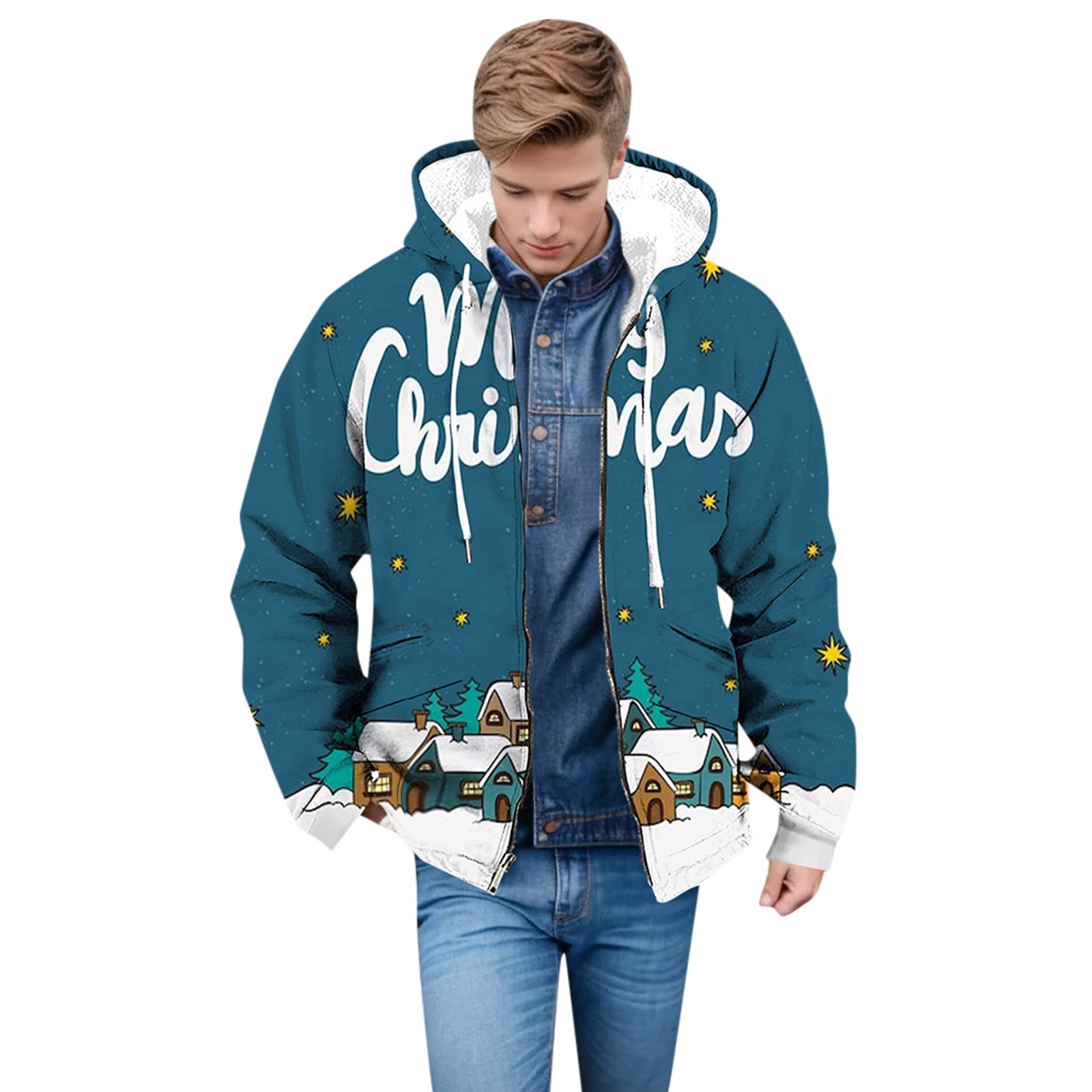 Tanhomme Men's Winter Fleece Thermal Jackets For Men Lined Hoodies Warm ...