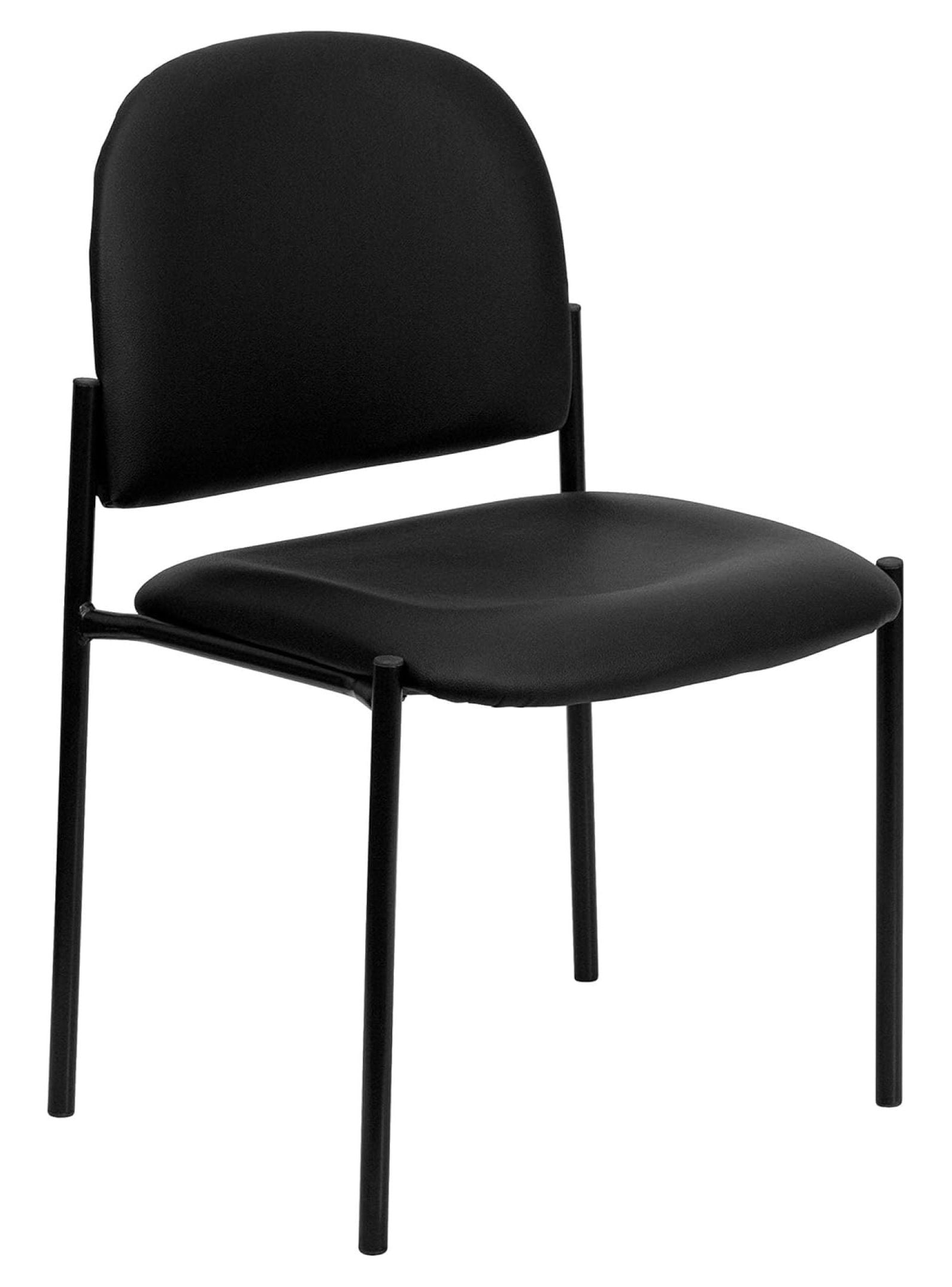 Tania Comfort Vinyl Upholstered Stackable Side Reception Chair with ...