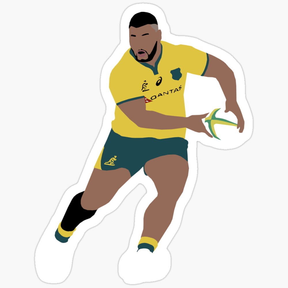 Taniela Tupou Wallabies Rugby Sticker Phone Decal Water Bottle Stickers ...