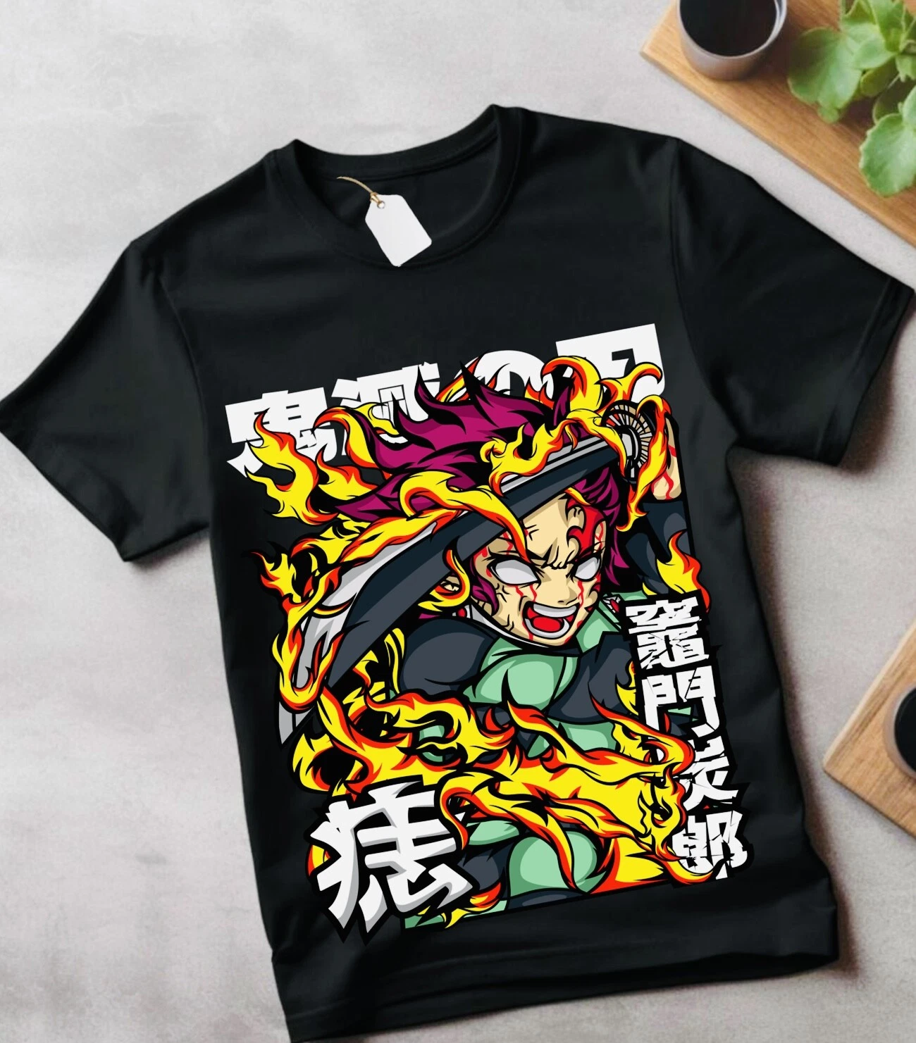 Tanjiro Demon Slayer T-shirt Kimetsu No Yaiba Horror Anime Nezuko Shirt ...