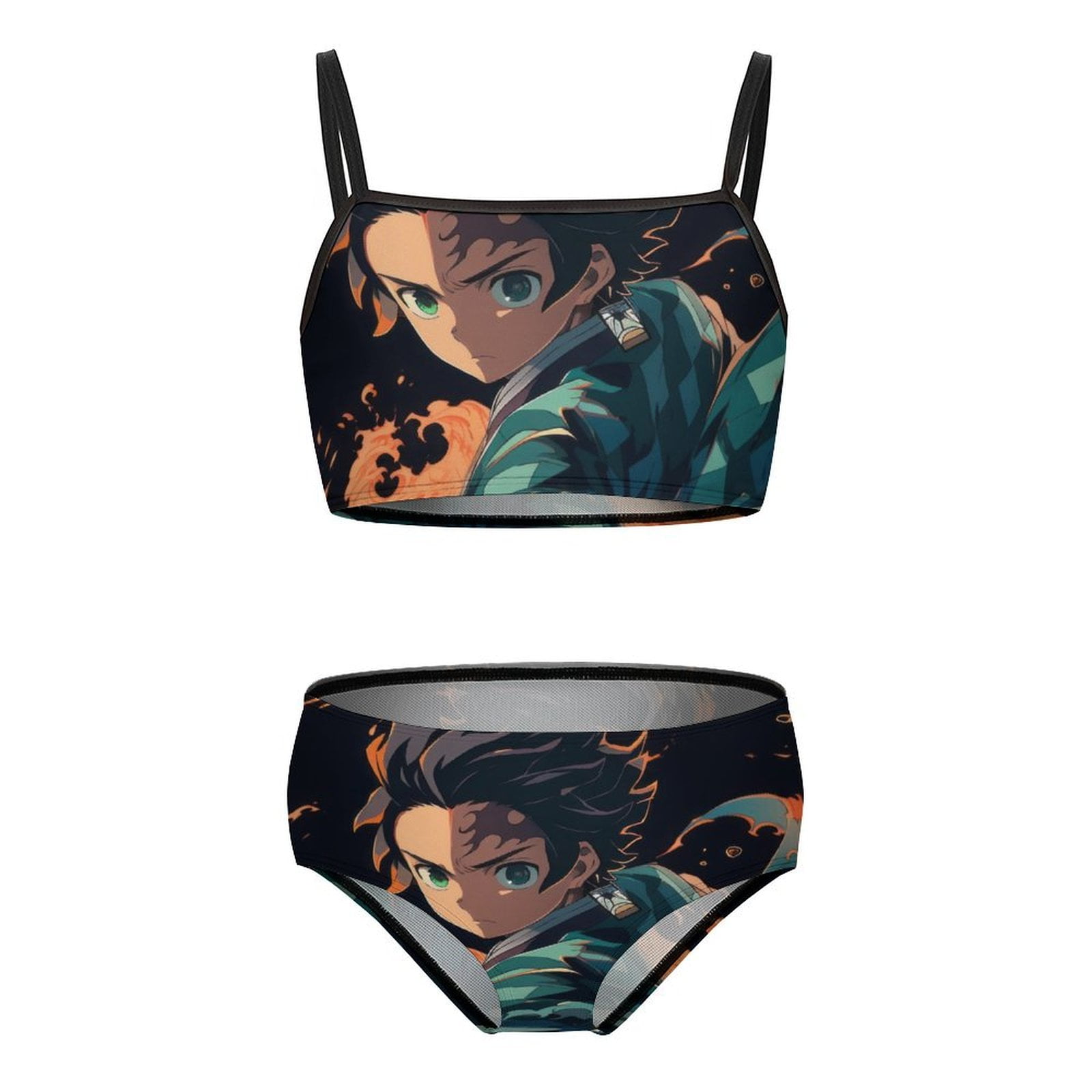 Tanjiro Kamado Demon Slayer Children's Swimsuit Girl's Swimwear 2 Piece ...