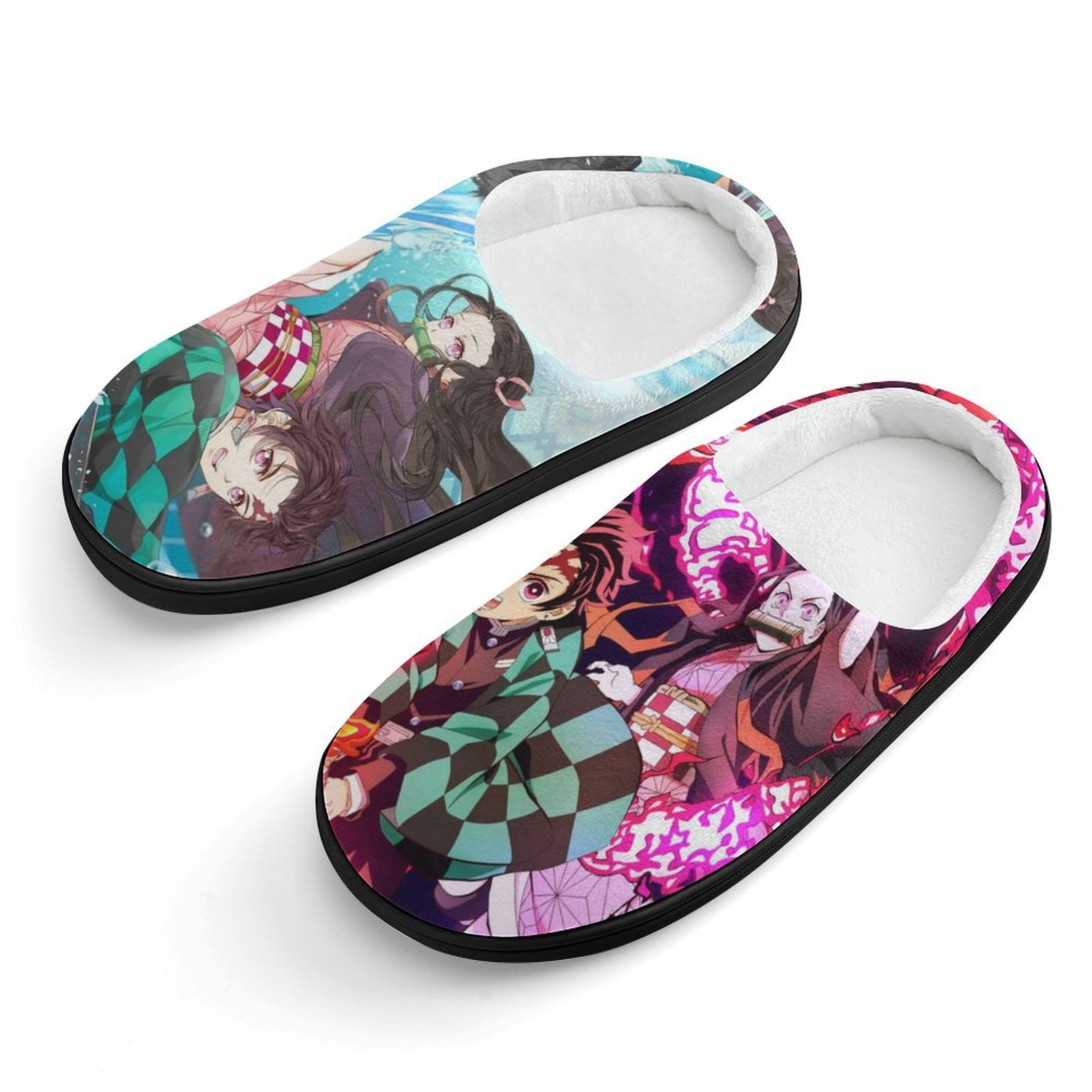 Tanjiro Kamado Demon Slayer Kids Cotton Slippers Slip-on Indoor Memory ...