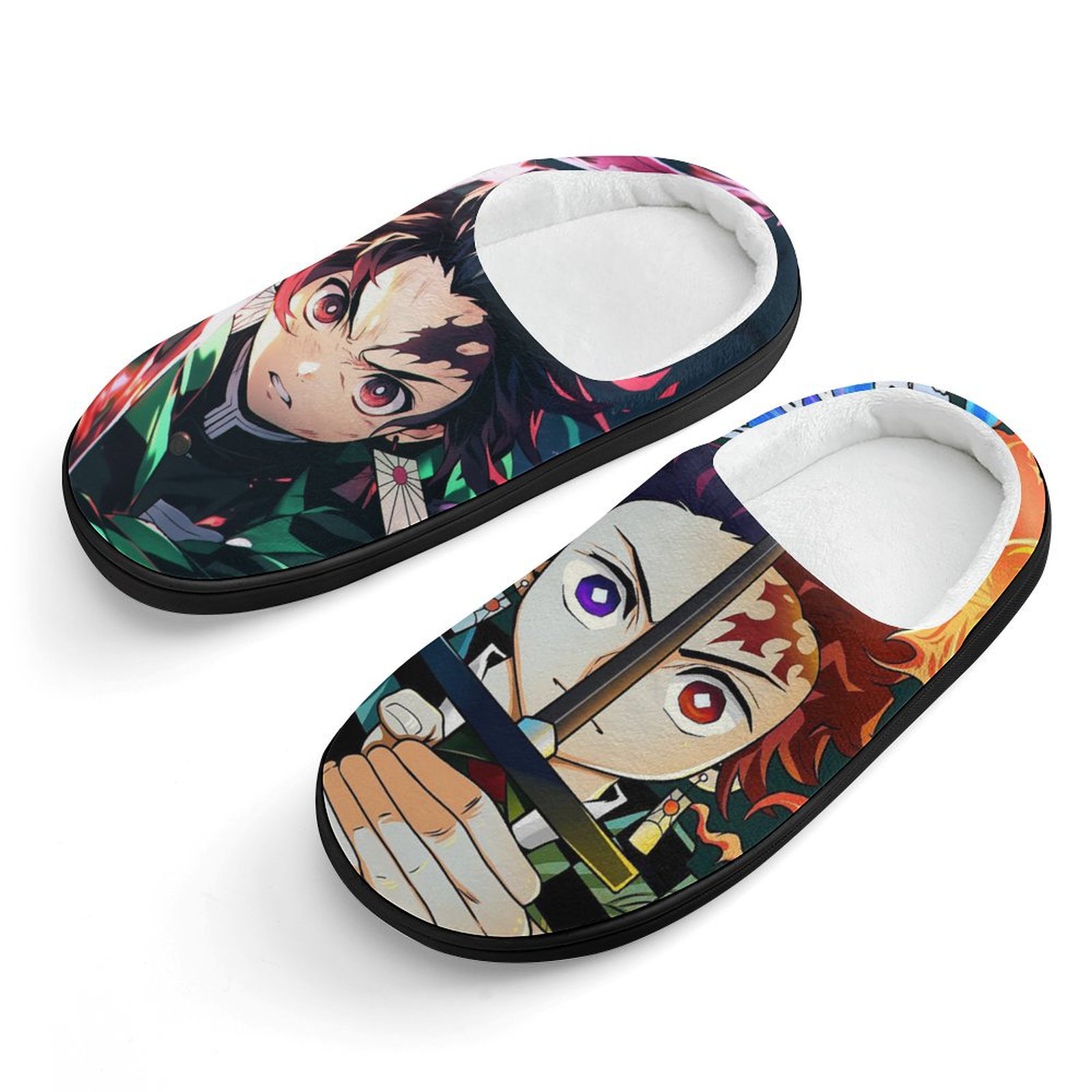 Tanjiro Kamado Demon Slayer Kids Cotton Slippers Slip-on Indoor Memory ...