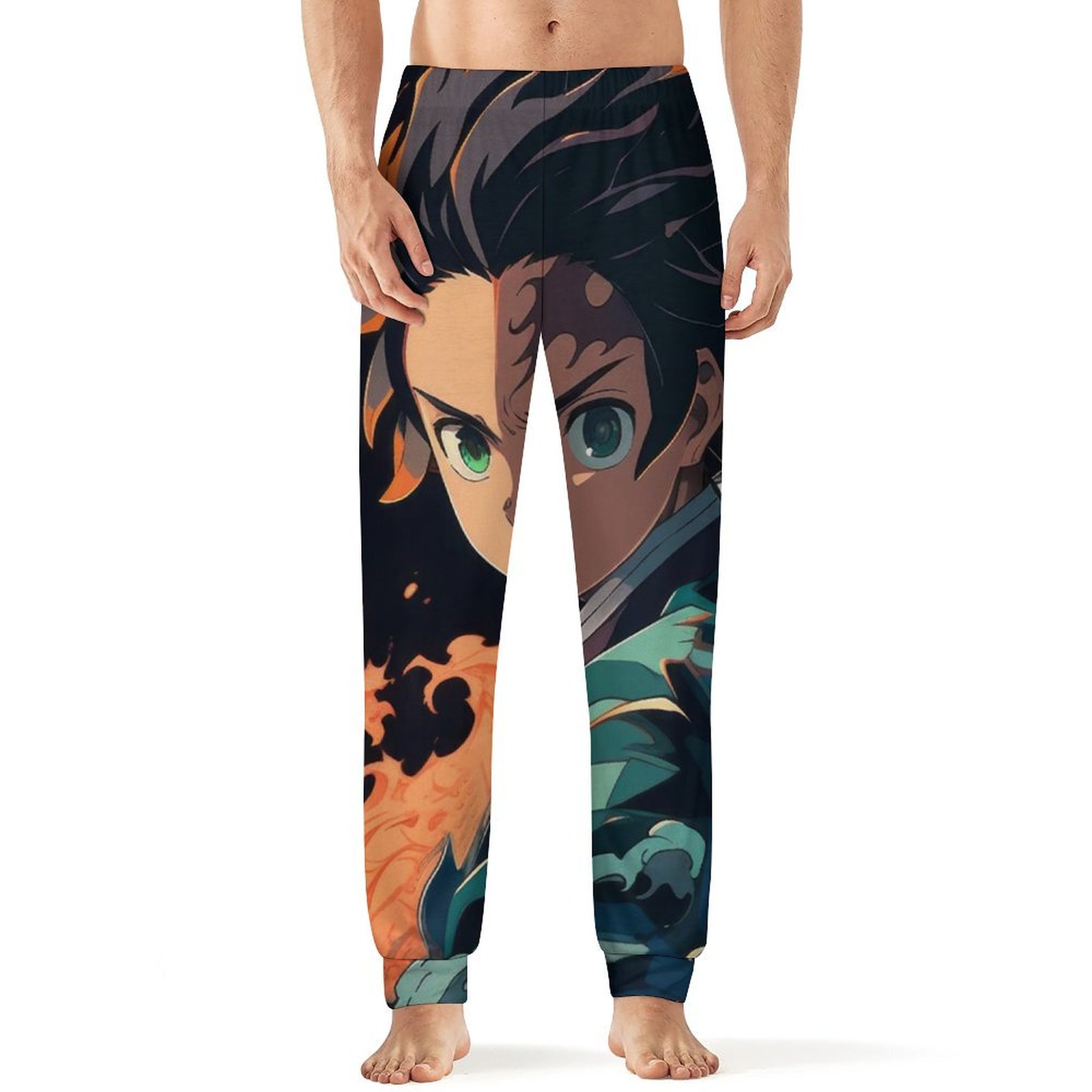 Tanjiro Kamado Demon Slayer Men's Pajama Pants Bottoms Fashion Daily ...