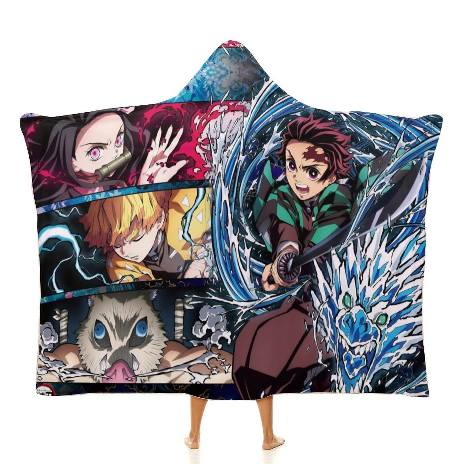 Tanjiro Kamado Demon Slayer Soft Fleece Warm Blanket Throw Fuzzy ...