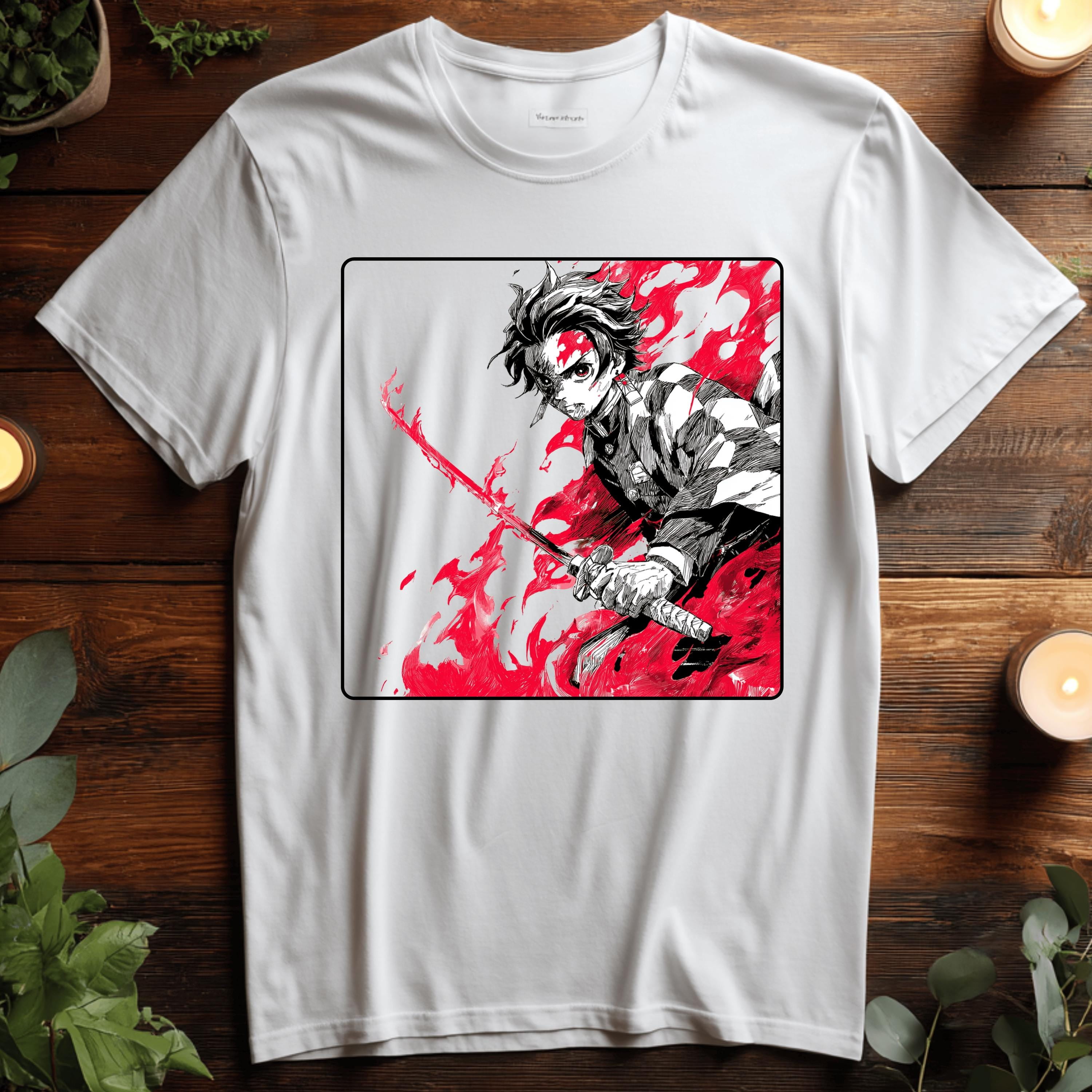 Tanjiro Kamado Demon Slayer T-Shirt | Anime Kimetsu no Yaiba Tee ...