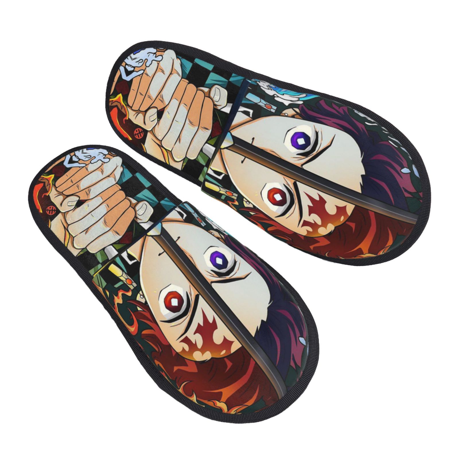 Tanjiro Kamado House Slippers Slip-On Indoor Memory Foam House Shoes ...